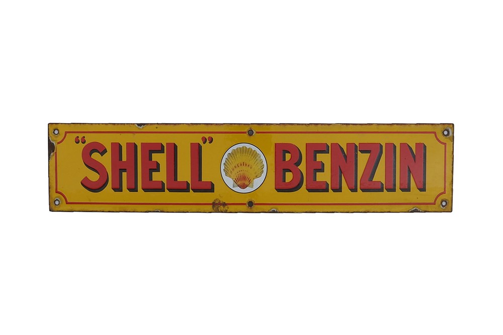 Lot 285 - A Shell 'Benzin' Pictorial Enamel Sign