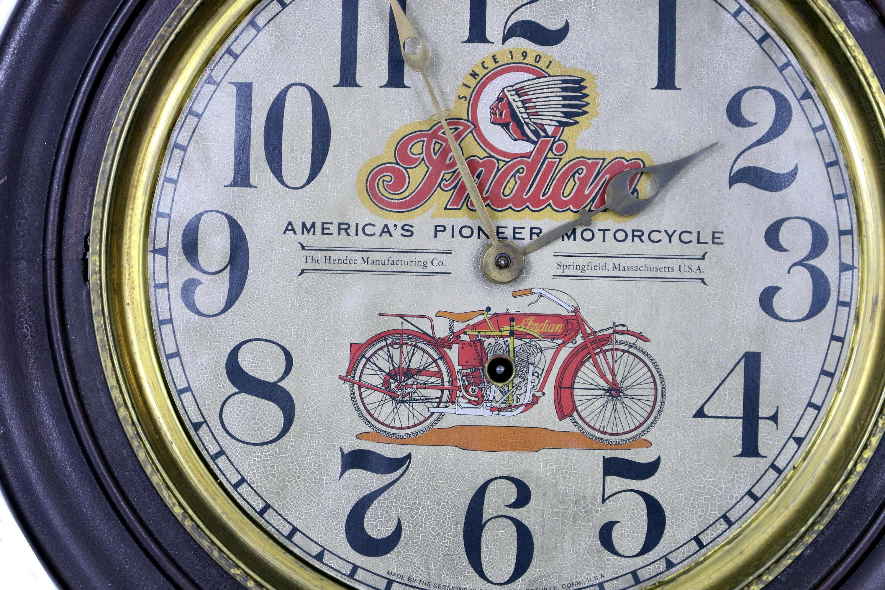 Lot 136 - Indian Motorcycles Wall Clock