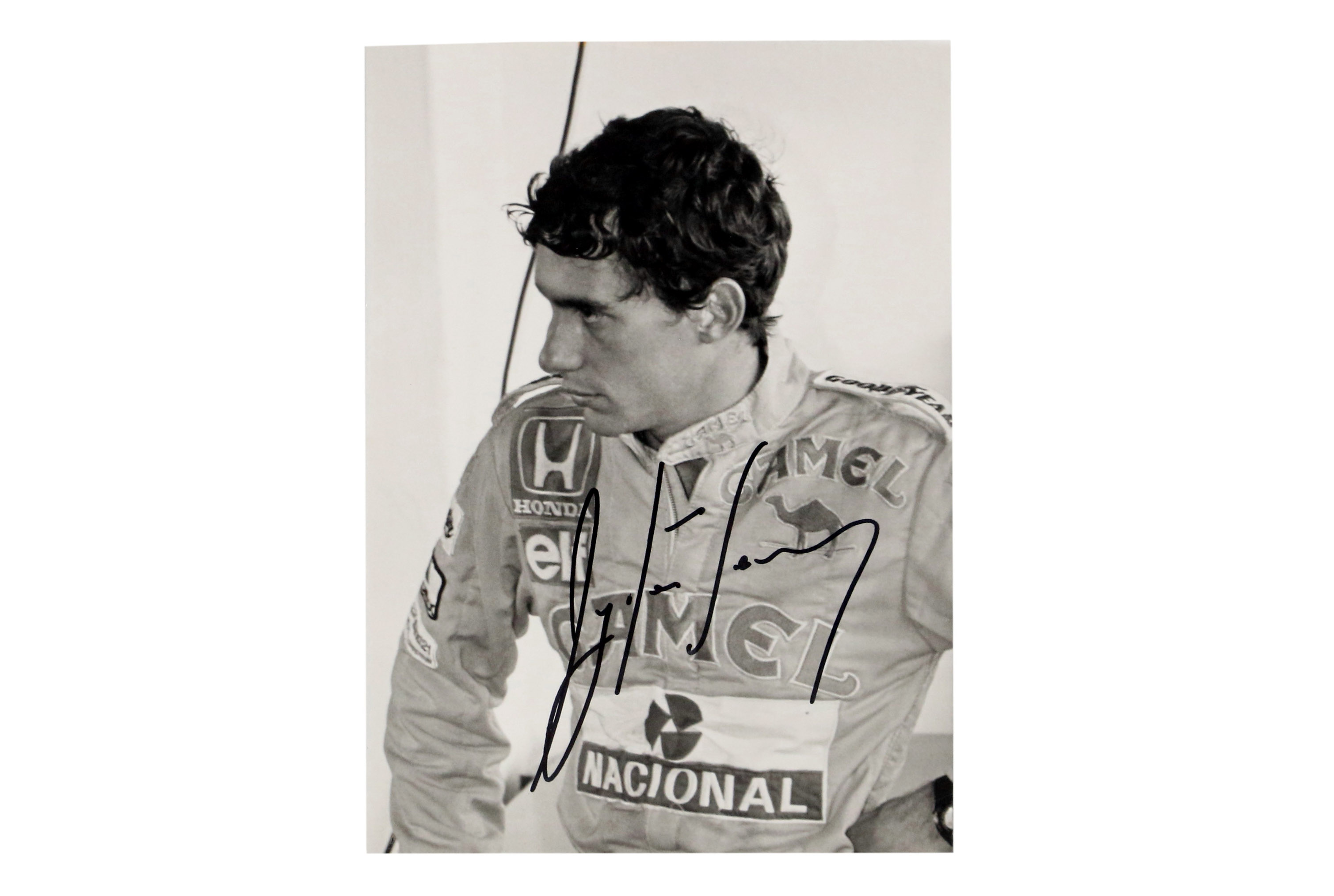 Lot 360 - Ayrton Senna Signed Monochrome Publicity