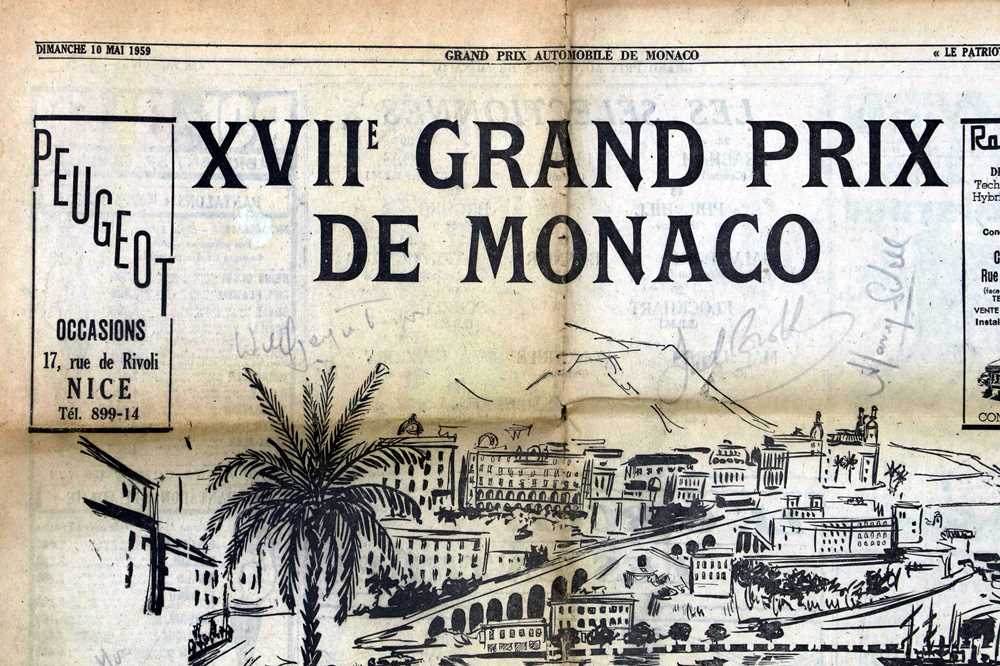 Lot 369 - 1959 Monaco Grand Prix French Newspaper