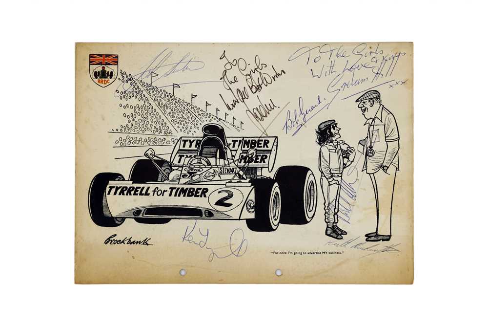 Lot 276 - 1971 BRDC Dinner Signed Menu, ex-Rudd