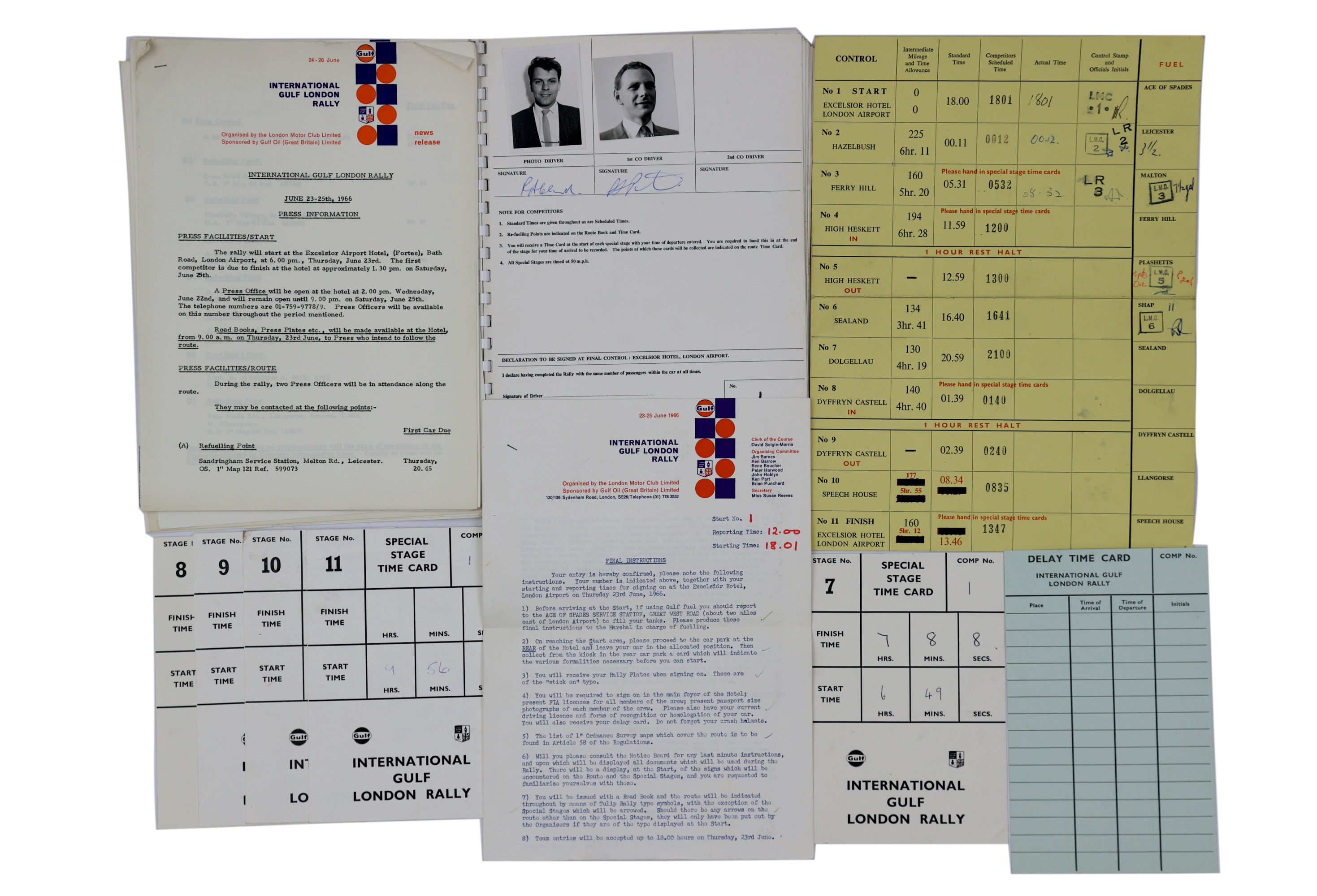 Lot 347 - International Gulf London Rally Road book