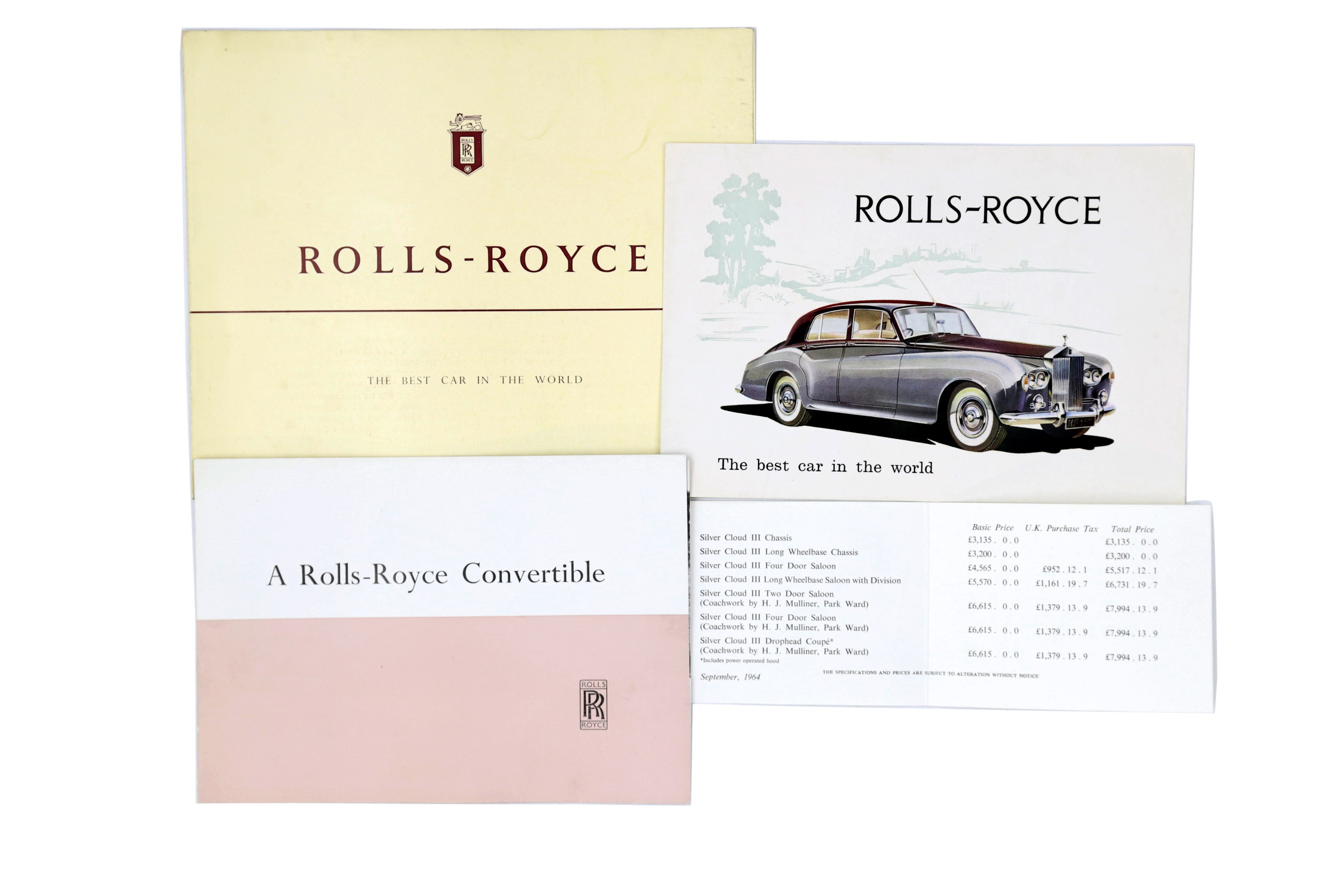 Lot 547 - Rolls-Royce Silver Cloud Sales Brochures