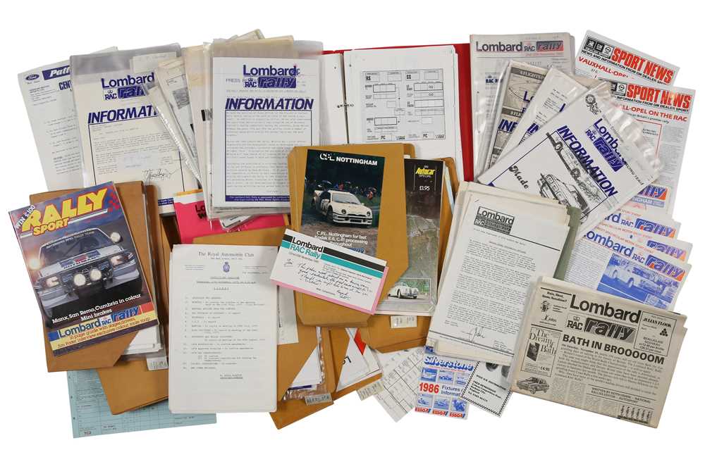 Lot 103 - Lombard/RAC Rally Paperwork