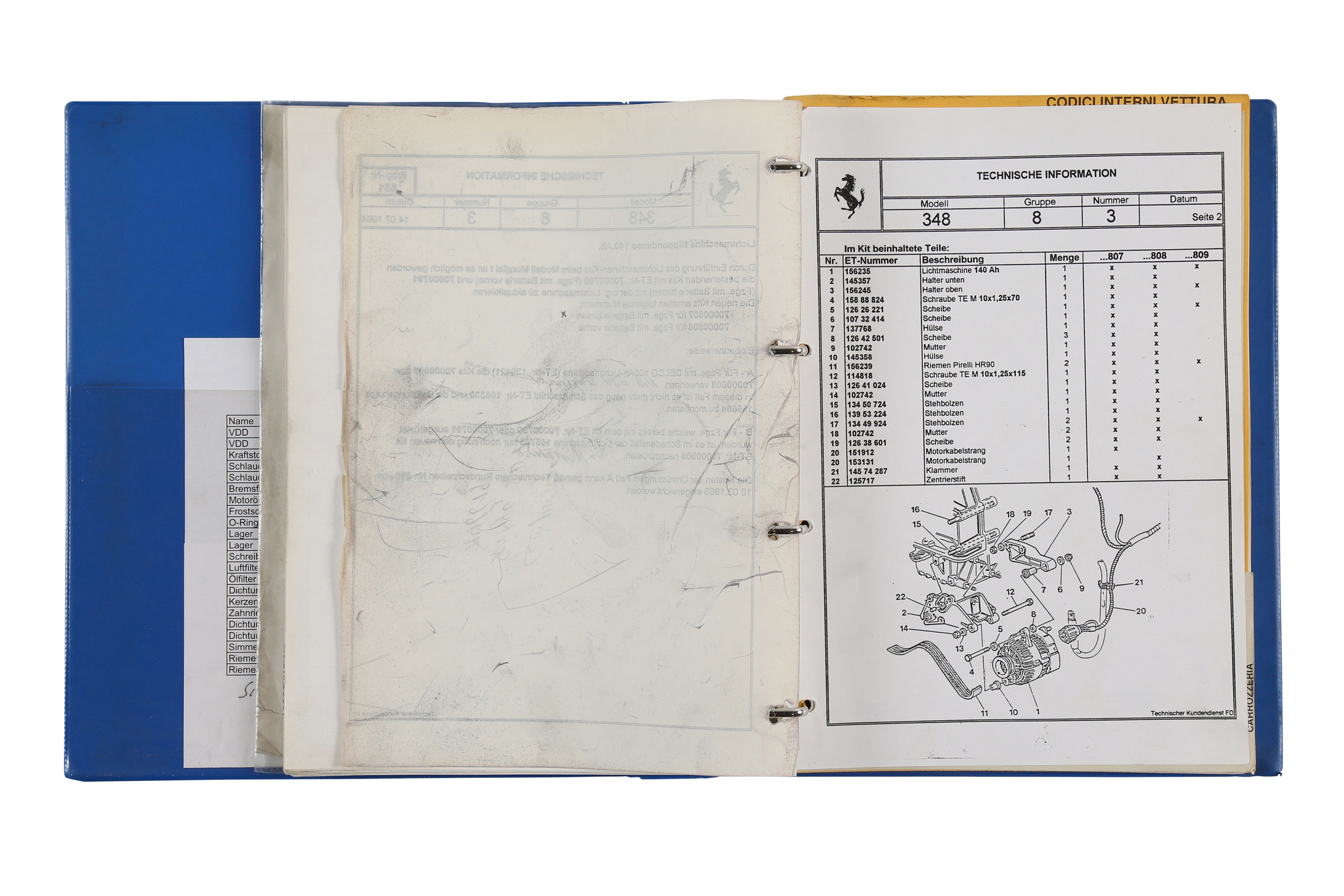 Lot 29 - Ferrari 348 Instruction Manual