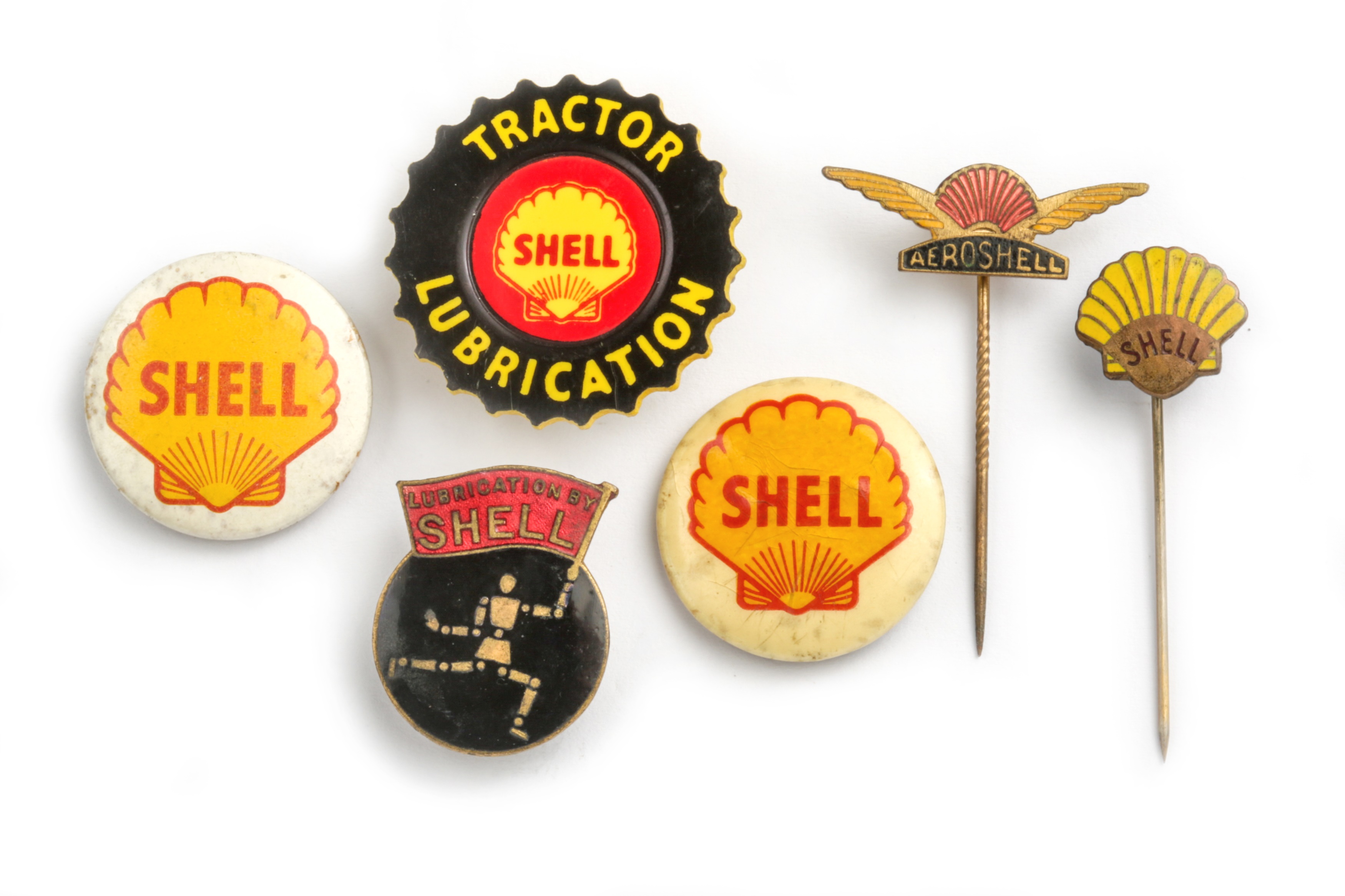 Lot 198 - Three Early Shell Oil Badges