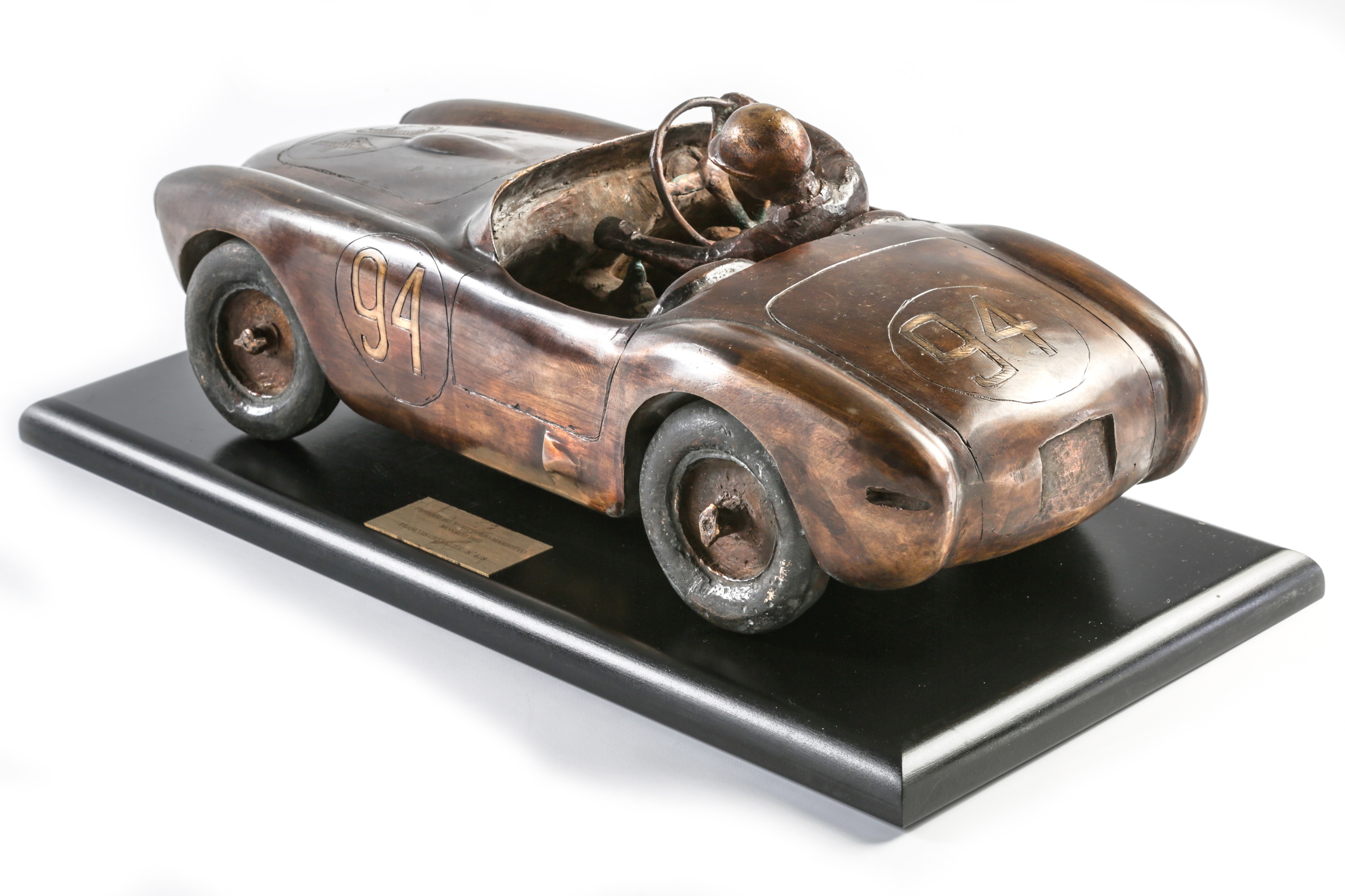 Lot 555 - A Large Bronze Ferrari 225S Sculpture by