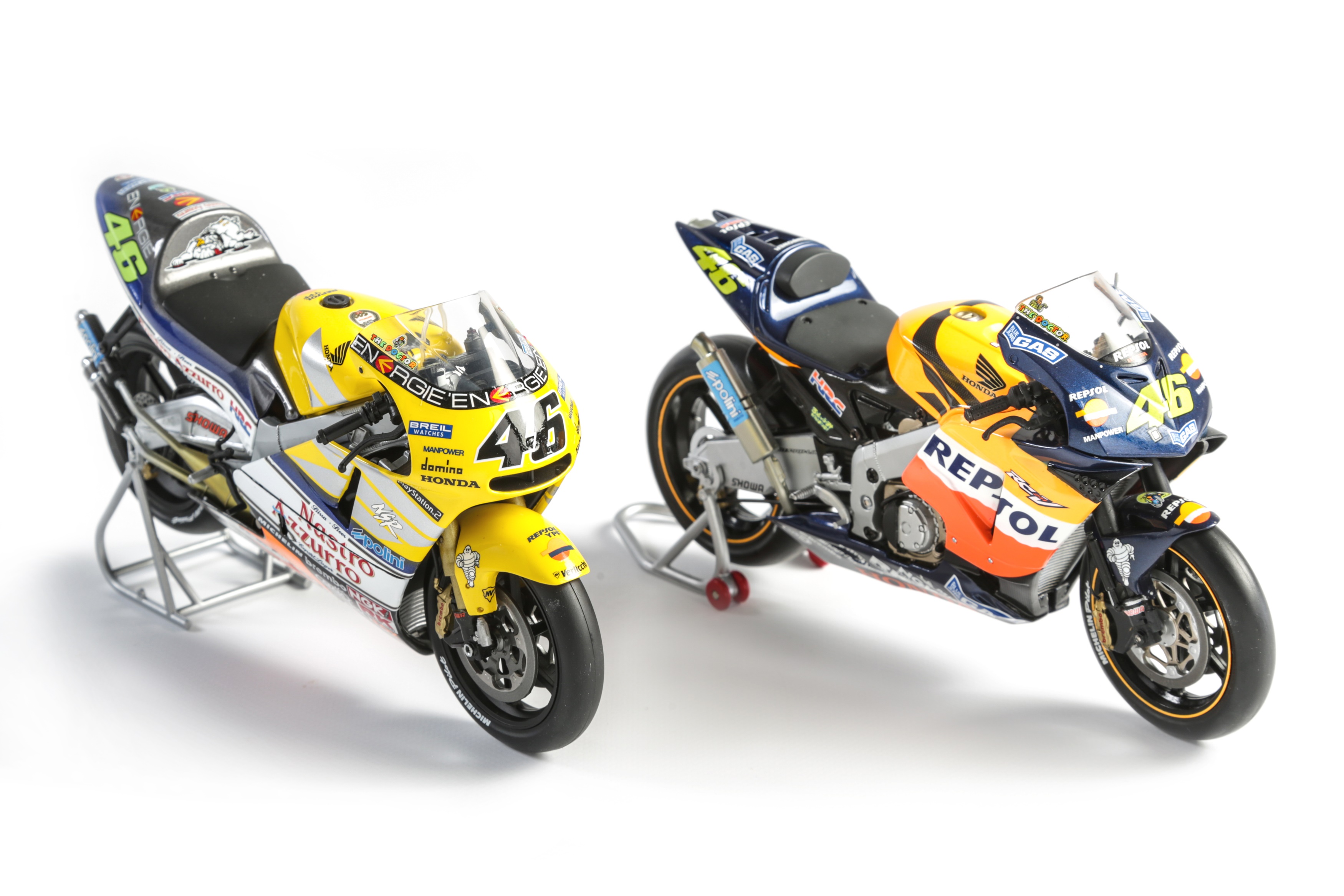 Lot 655 - Two Signed 1:12 Scale Honda Racing