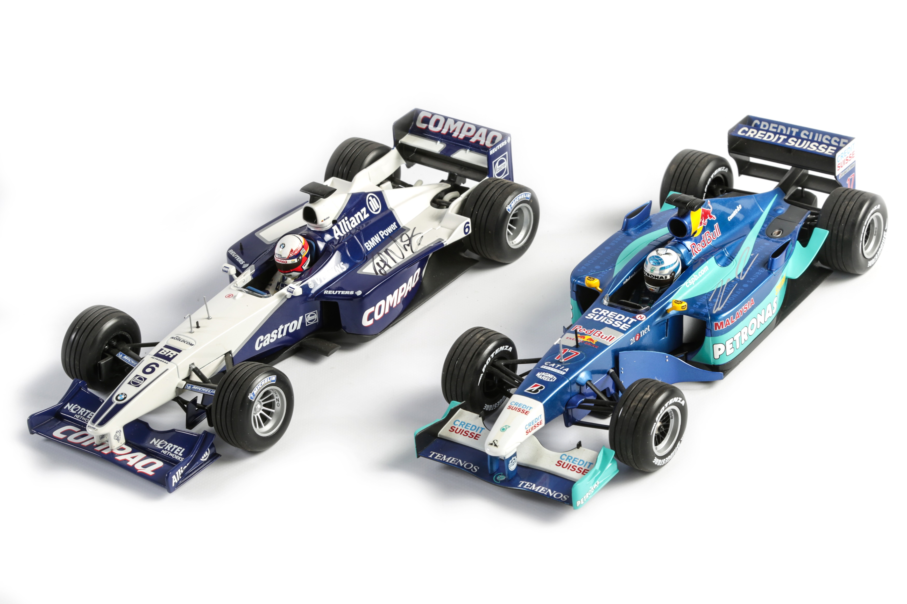 Lot 661 - Two Signed 1:18 Scale Formula One Models by