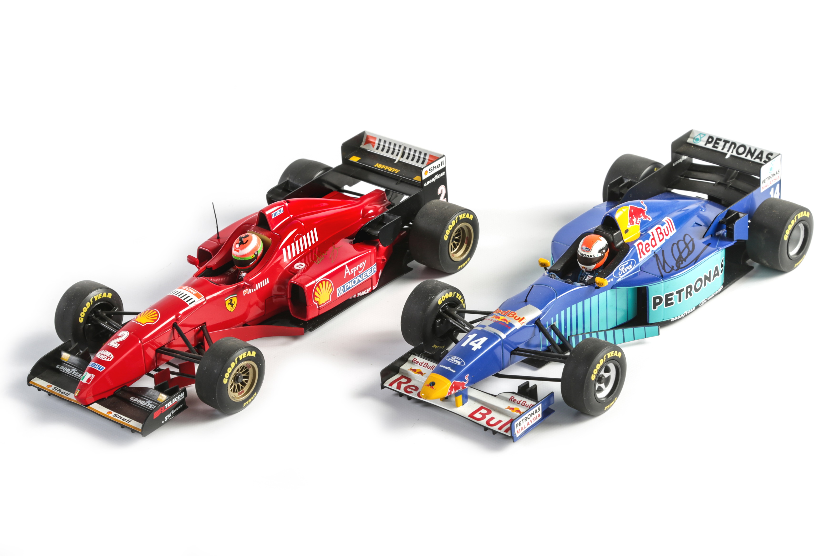 Lot 665 - Two Signed 1:18 Scale Formula One Models by