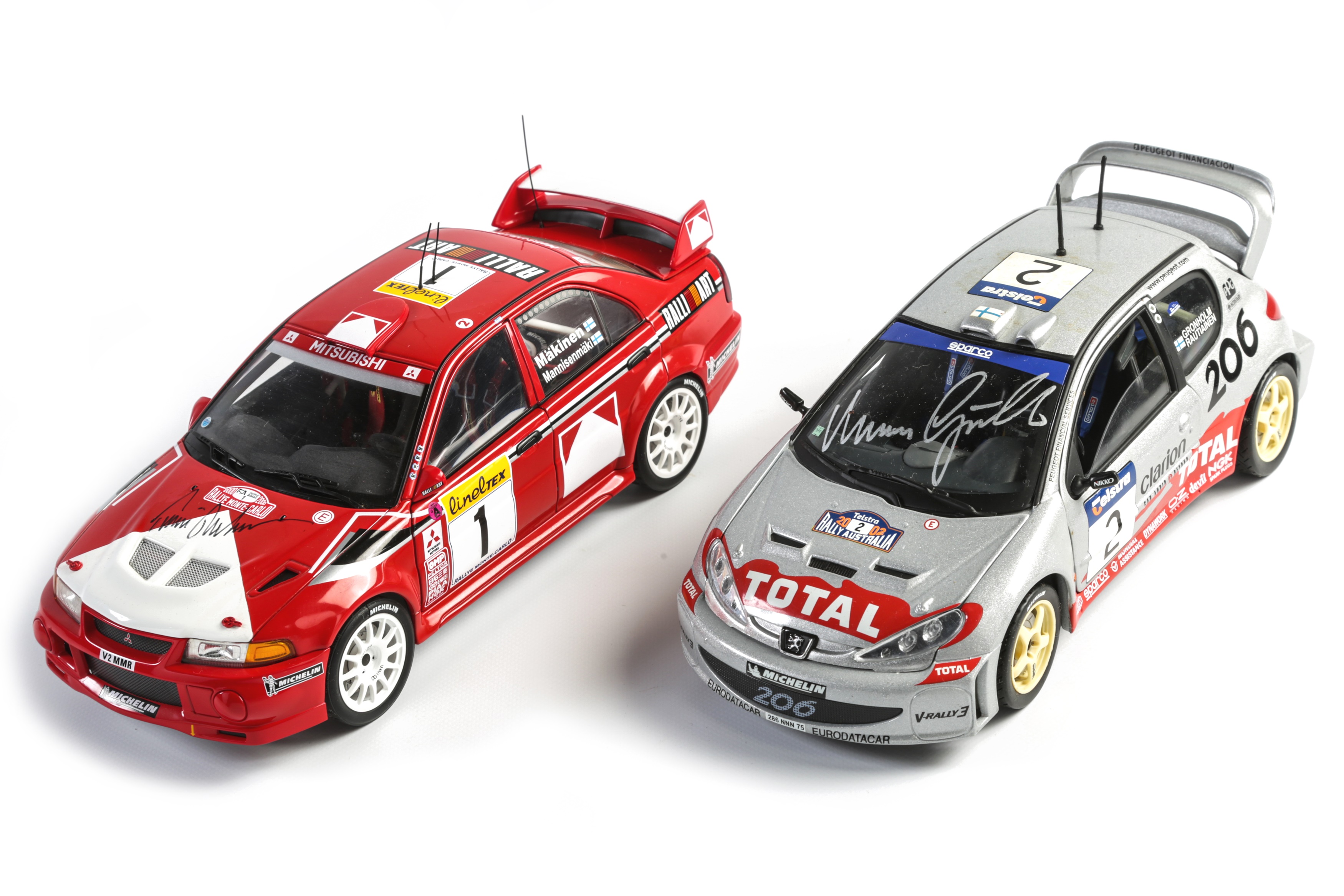 Lot 682 - Two Signed 1:18 Scale Rally Car Models