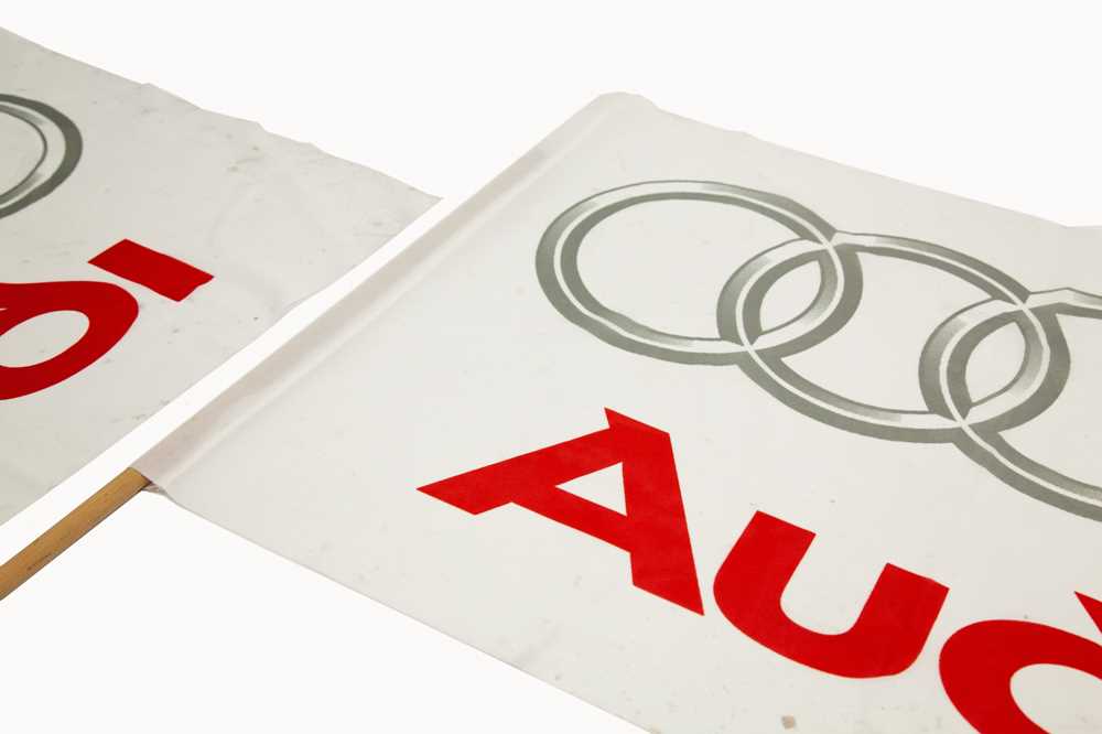 Lot 70 - Two Large Audi Dealership Flags