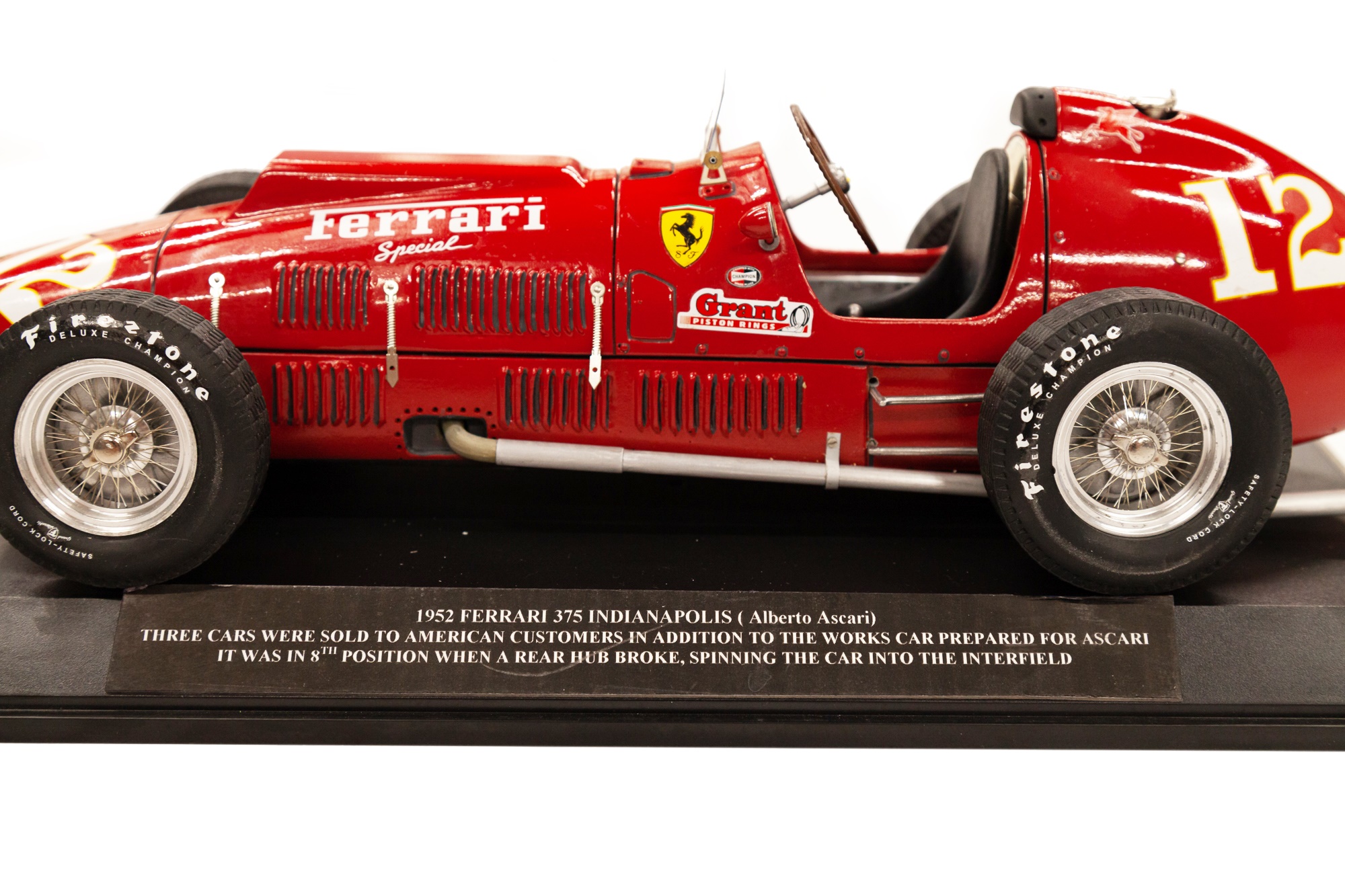 Lot 565 - 1:12 Scale Ferrari 375 'Indianapolis' Model