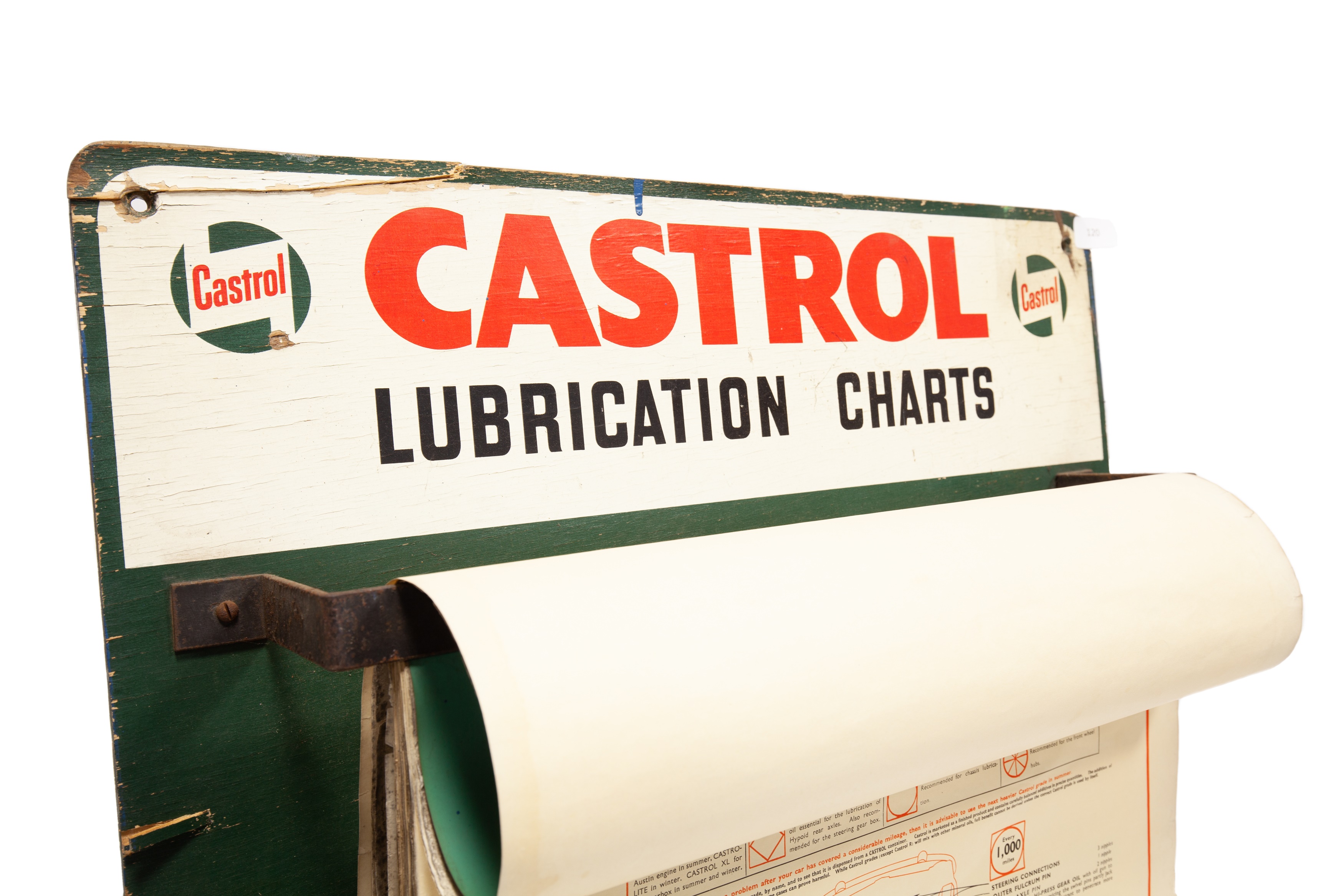 Lot 120 - Wall-Mounted Castrol Lubrication Chart