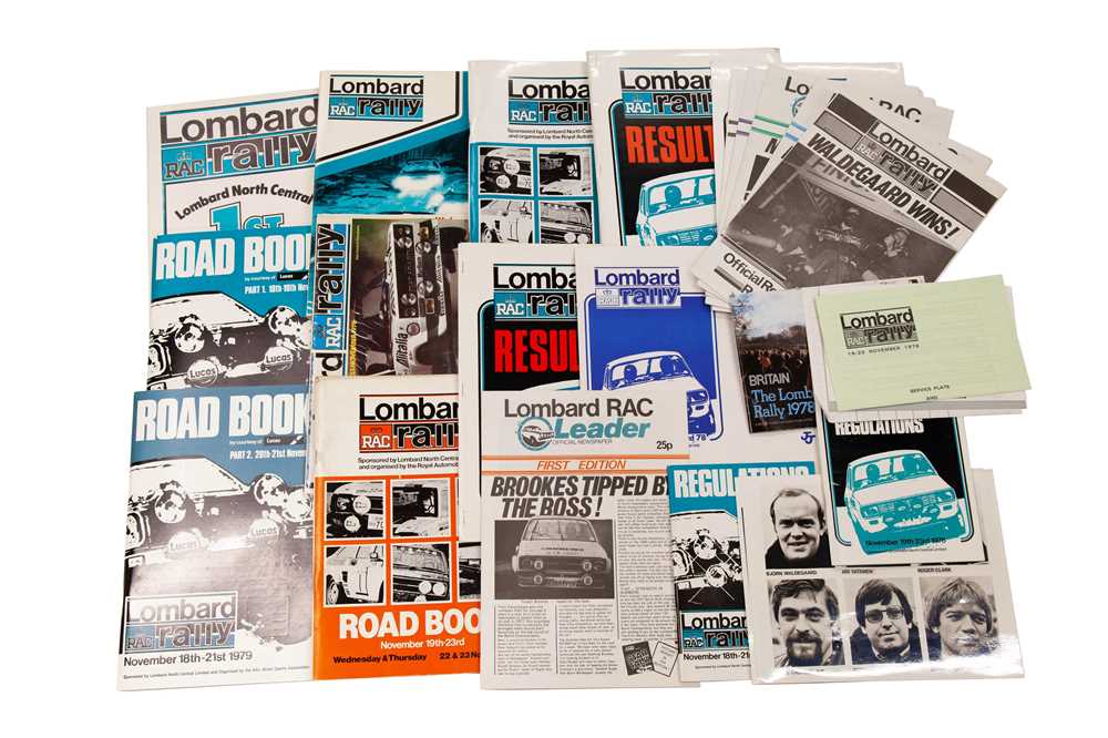 Lot 236 - RAC Lombard Rally Competitor’s Booklets and