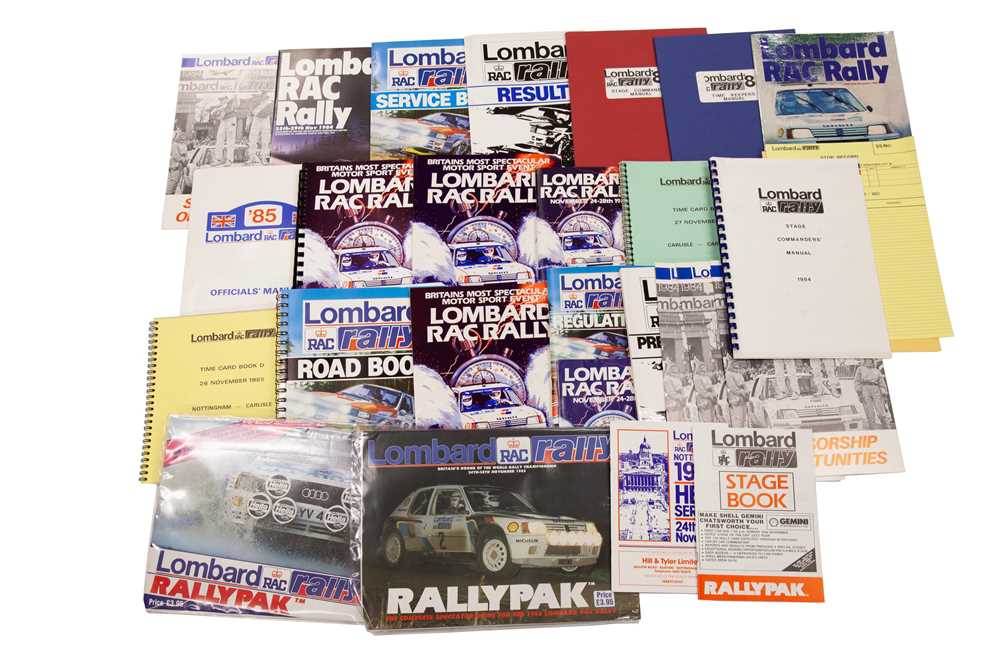 Lot 239 - RAC Lombard Rally Competitors Booklets and