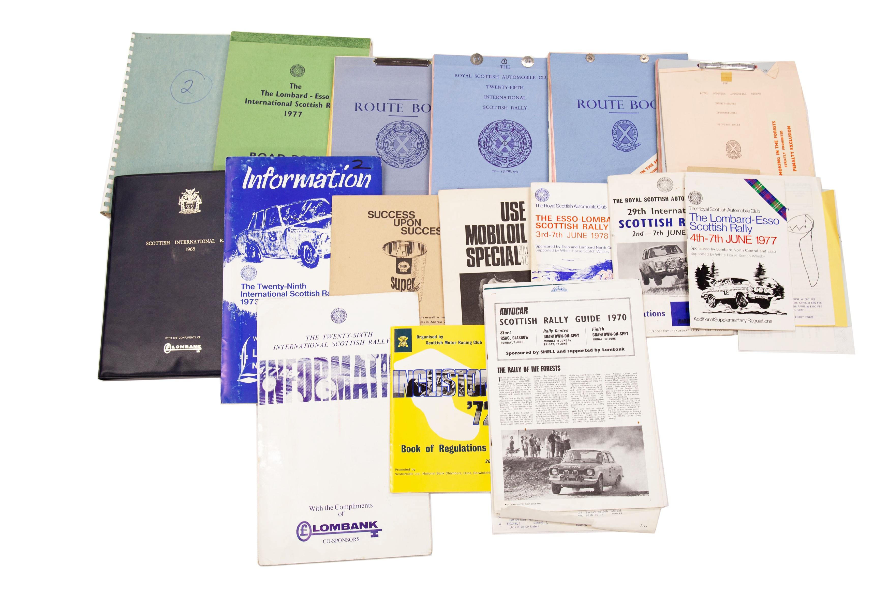 Lot 247 - Scottish Rally (1965 to 1978) Booklets,