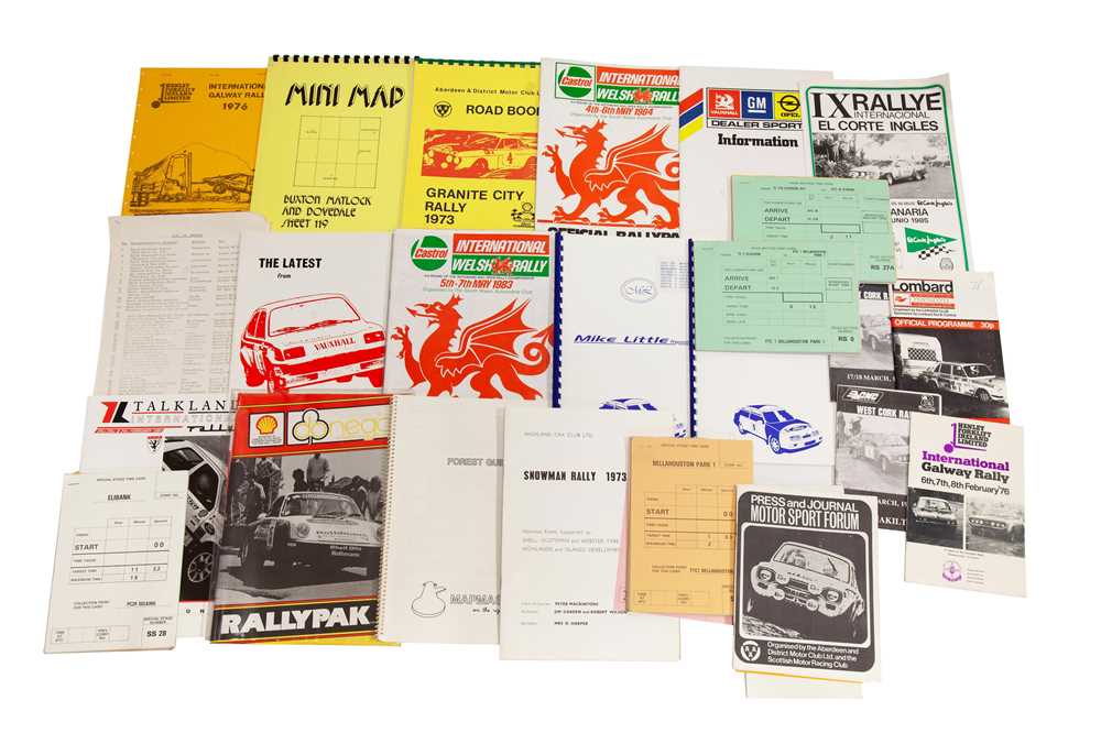 Lot 279 - British Rallying Paperwork
