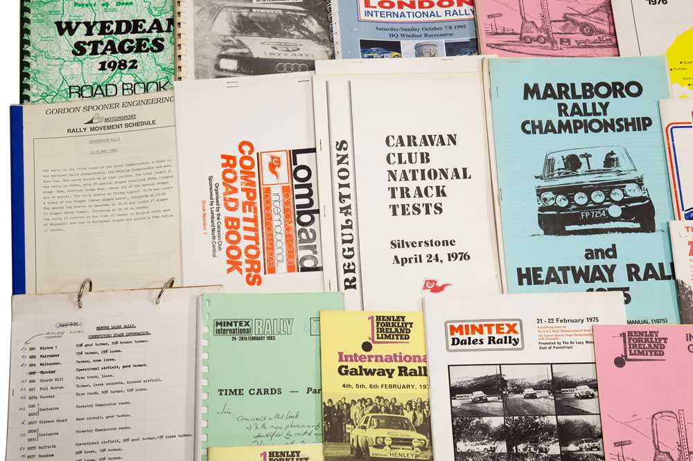 Lot 280 - British Rallying Paperwork