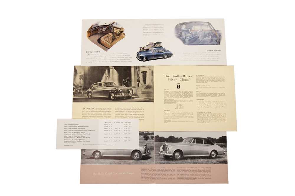 Lot 526 - Rolls-Royce Silver Cloud Sales Brochures