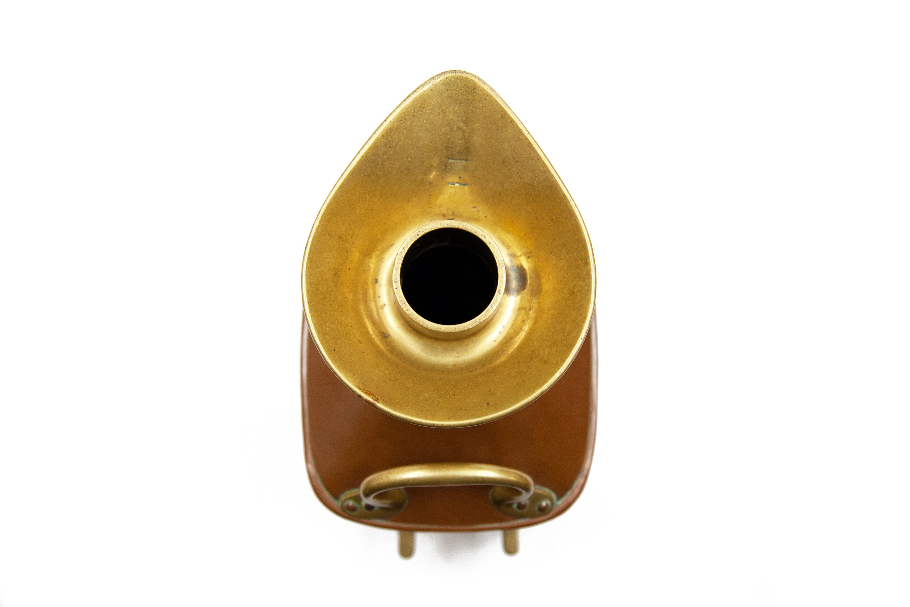 Lot 262 - An Early Copper and Brass Petrol Measure