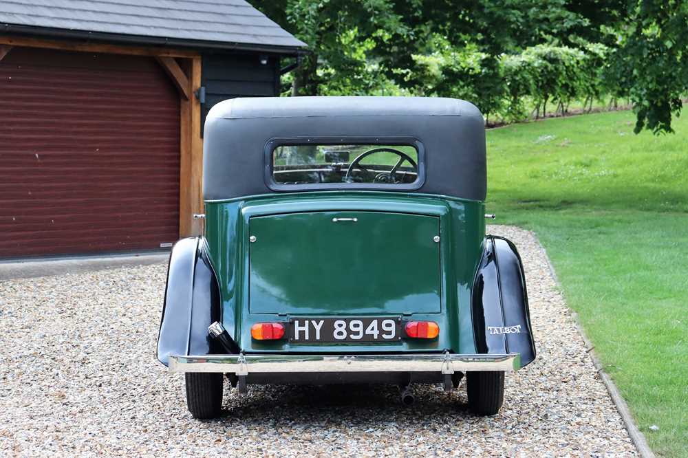 Lot 49 - 1933 Talbot AW75 Close Coupled Sports Saloon