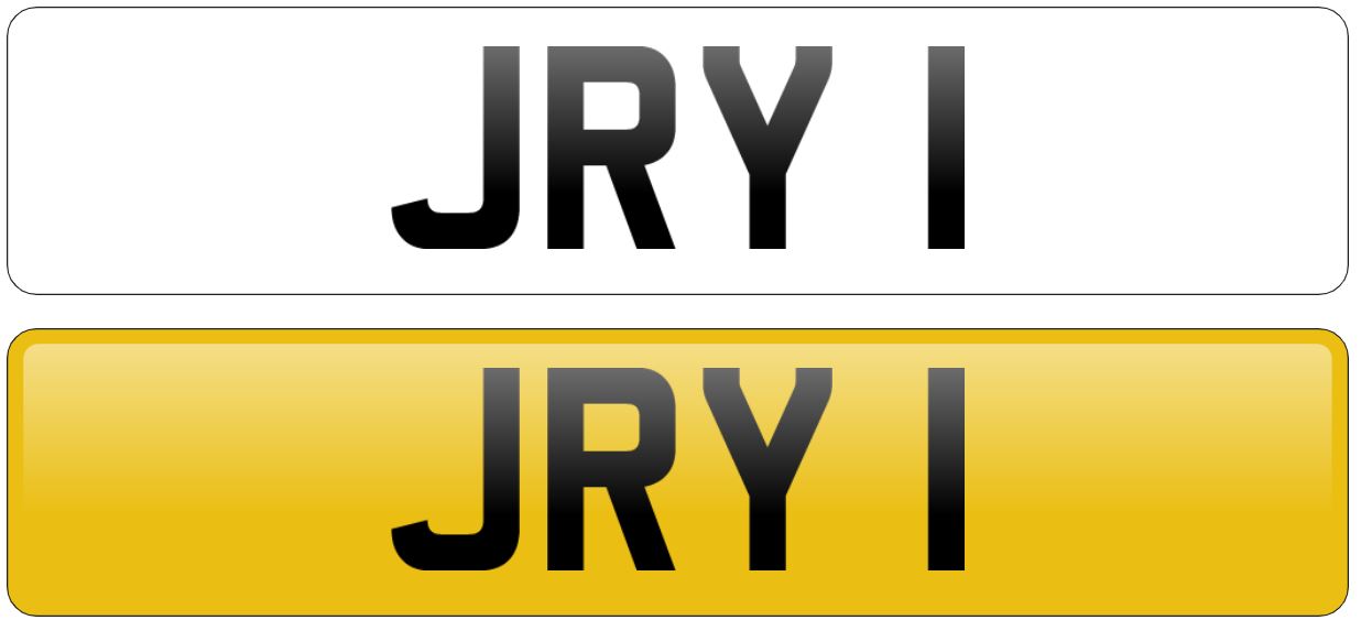 Registration Number ‘JRY 1’
