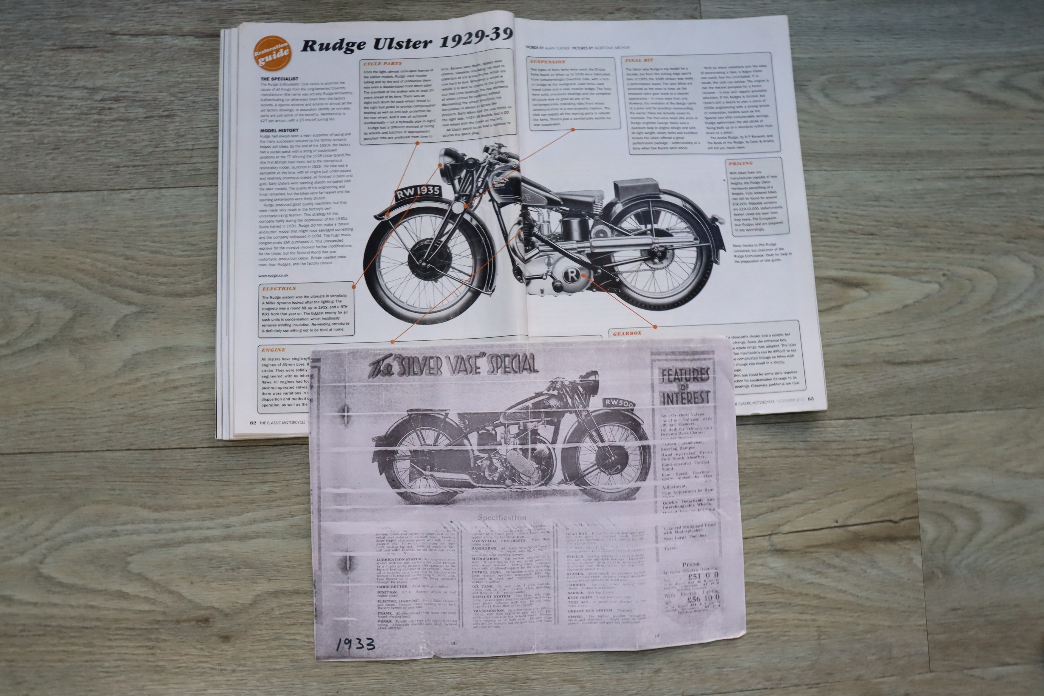 Lot 319 - c.1933 Rudge Special