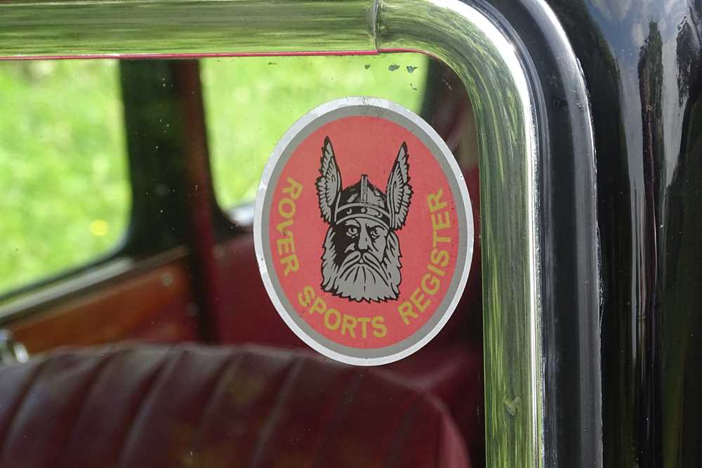 Lot 27 - 1936 Rover 10hp Six Light Saloon
