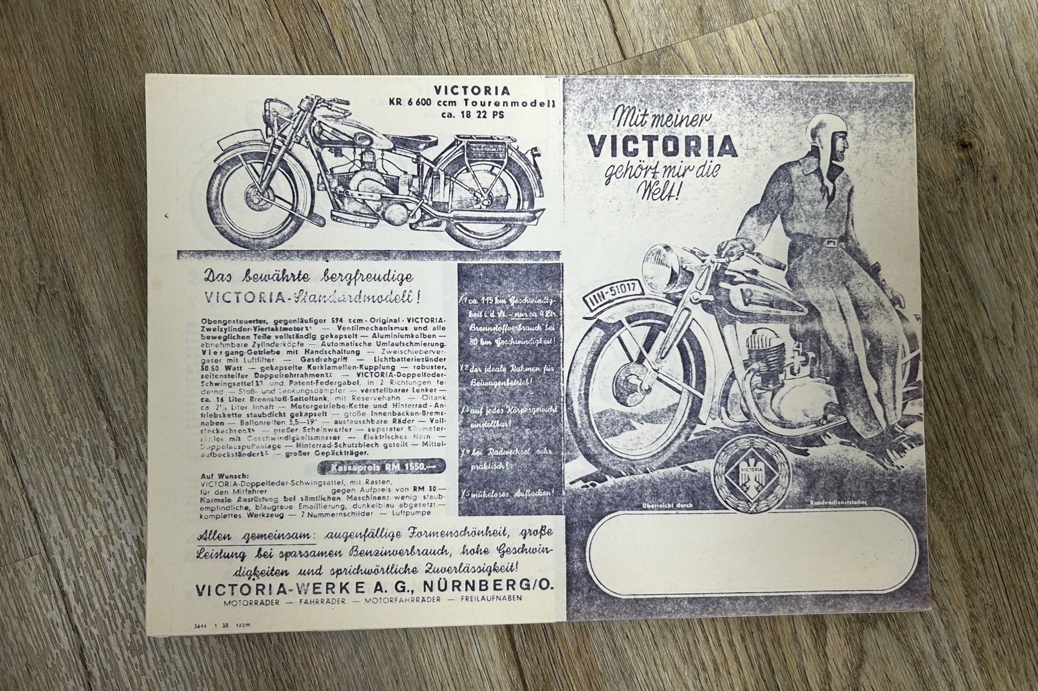 Lot 247 - c.1938 Victoria Aero 250