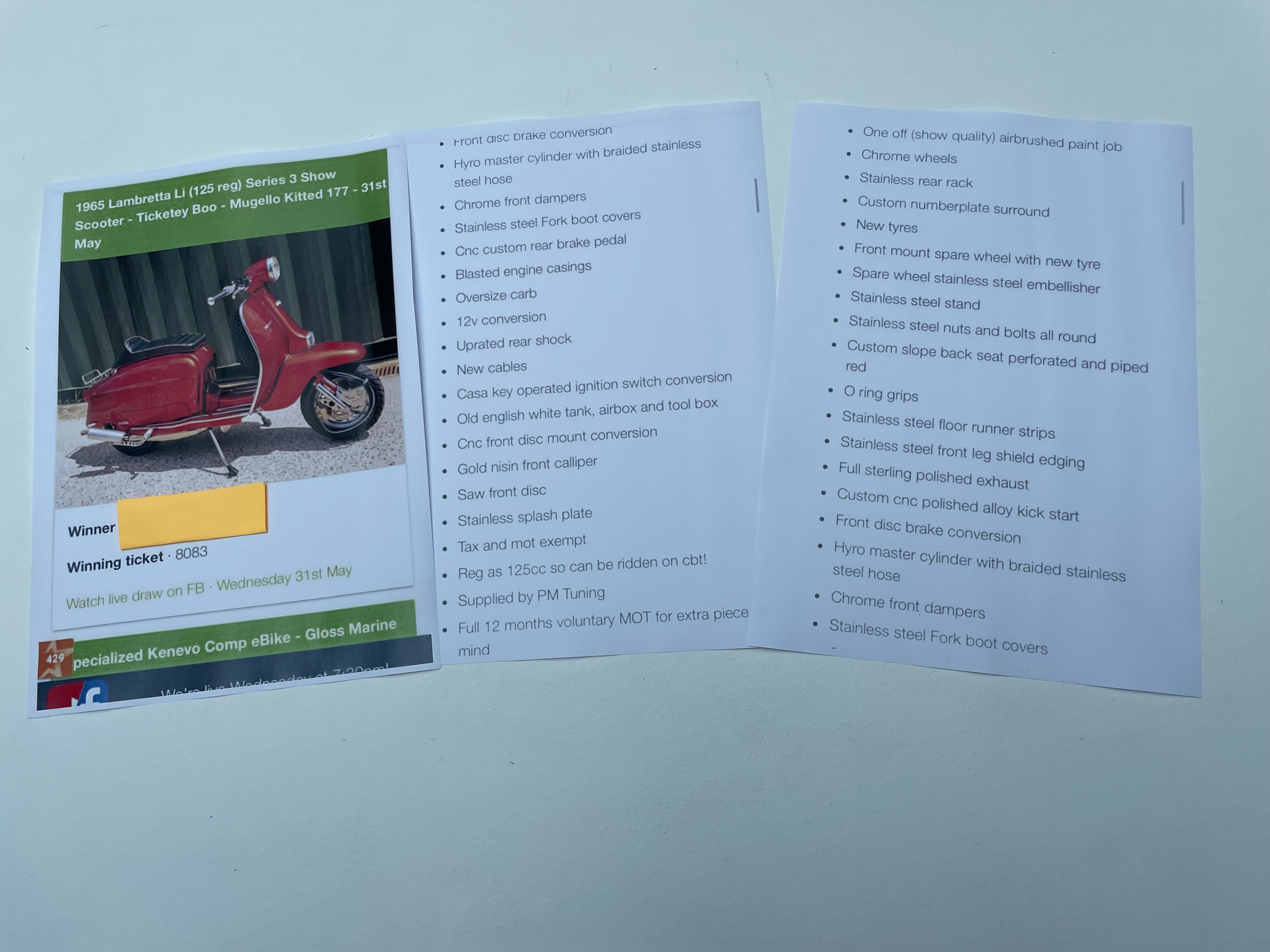 Lot 132 - 1964 Lambretta Li 177 Custom 'Tickety Boo'