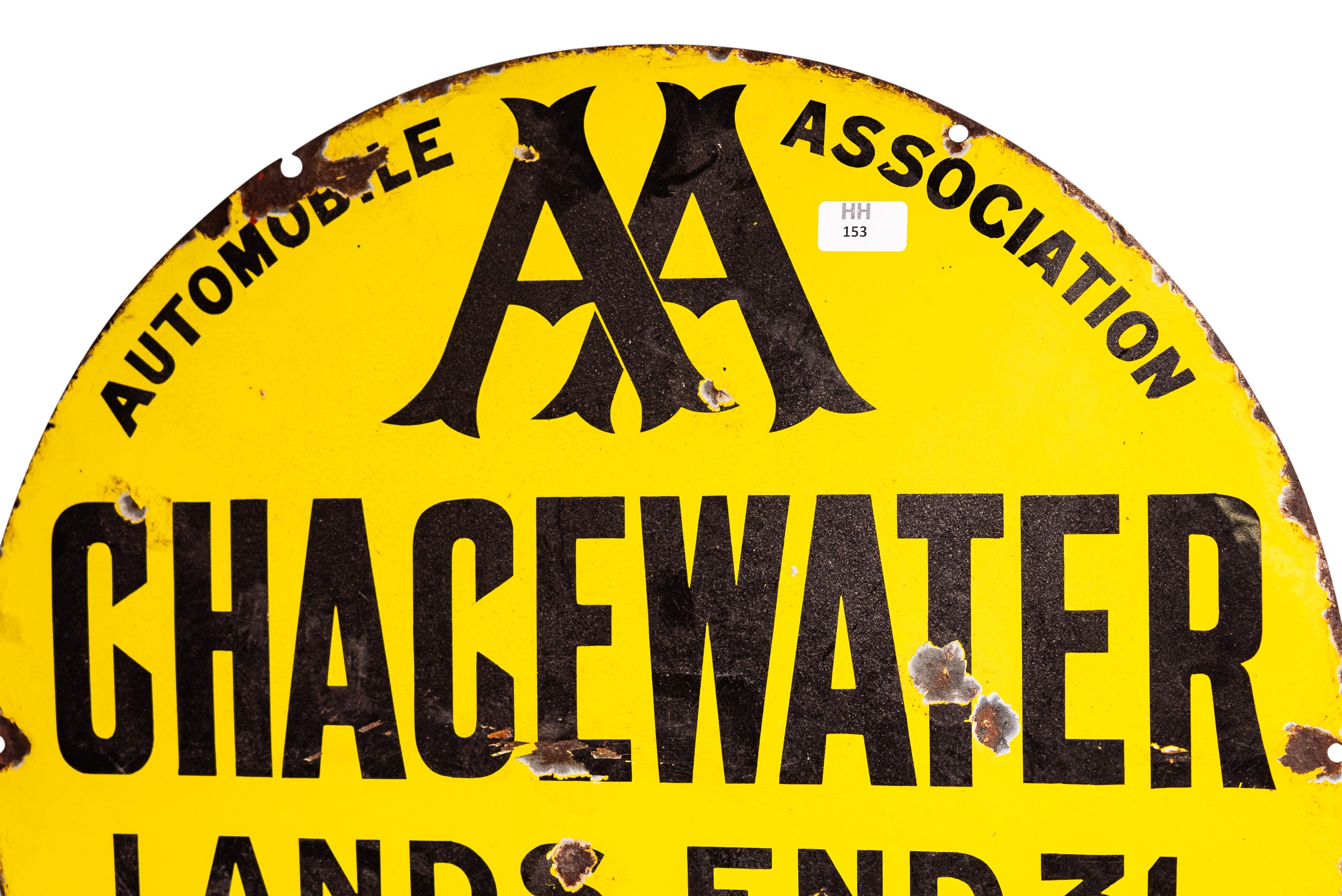 Lot 153 - An Early AA Road Sign