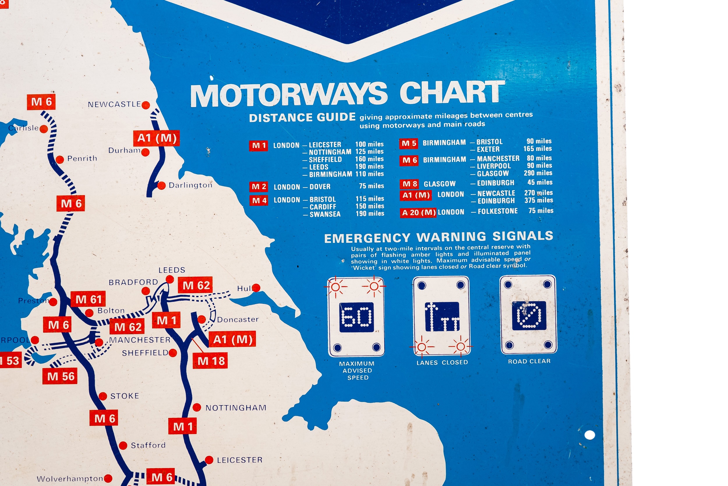 Lot 168 - Goodyear ‘Motorways Chart’ Garage Sign