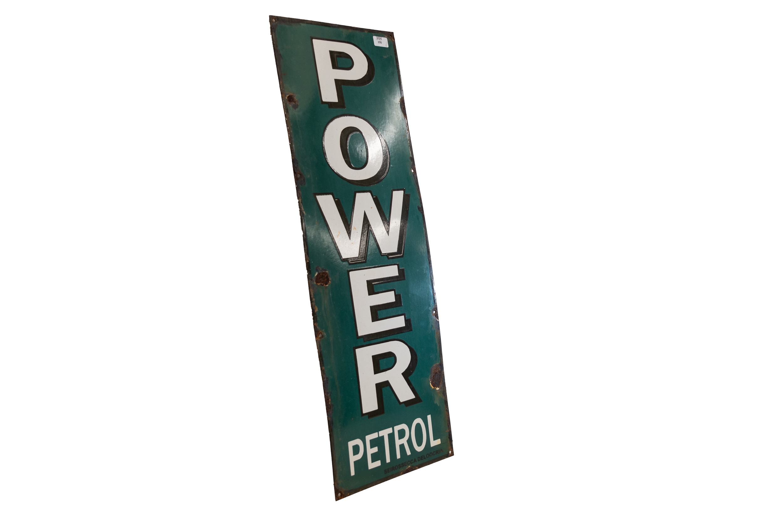 Lot 200 - Power Petrol Enamel Sign