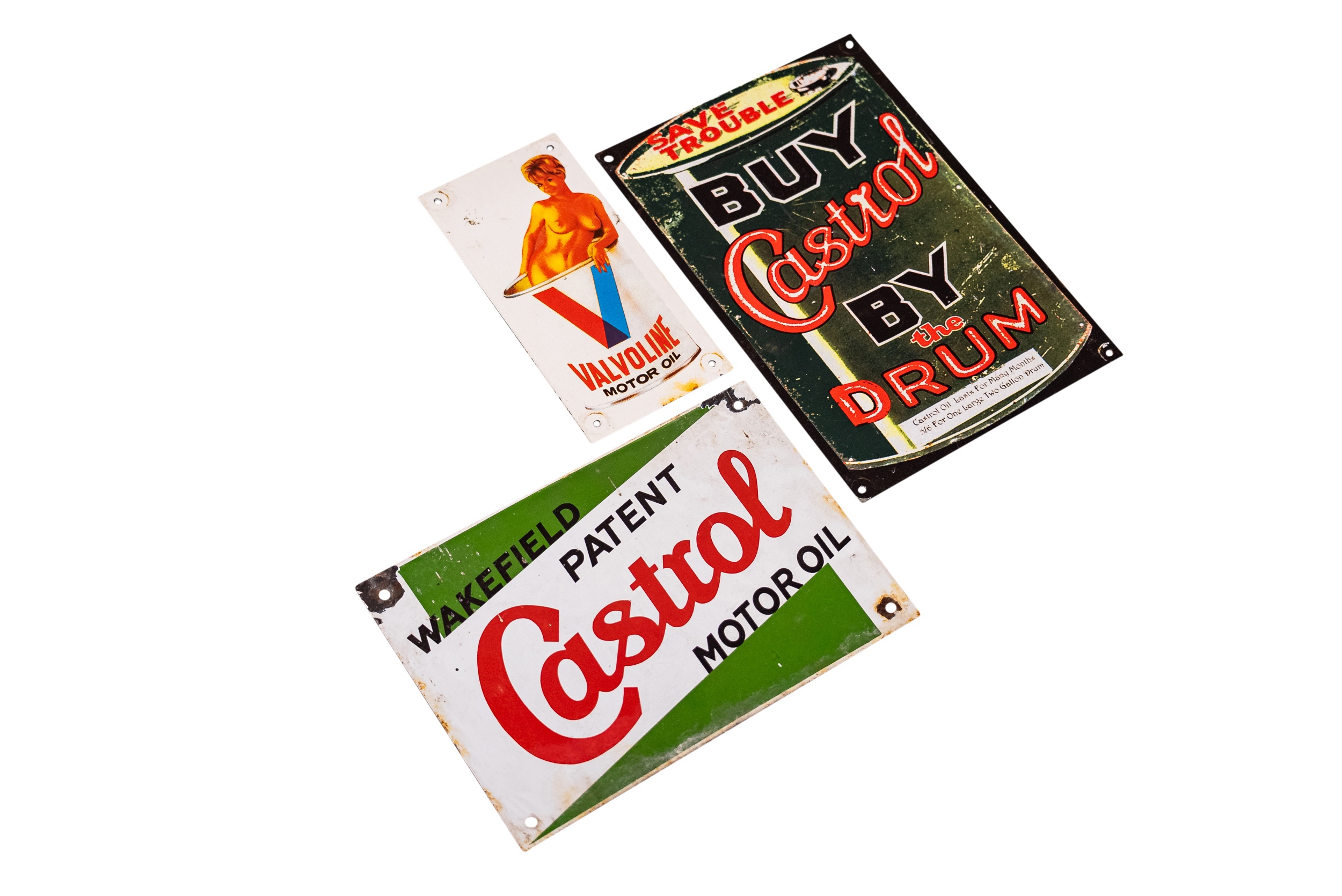 Lot 206 - Three Oil Signs