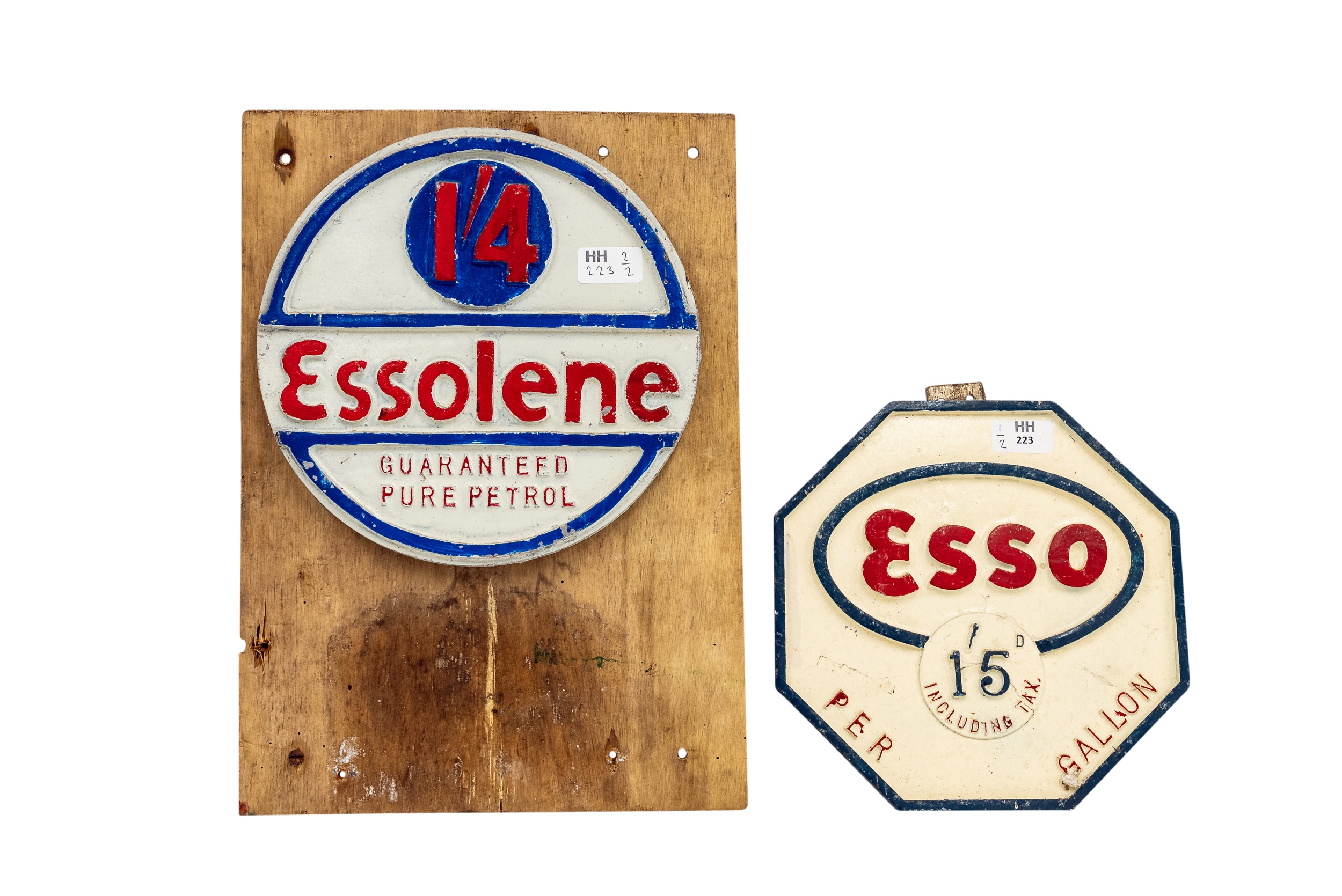 Lot 223 - Two Esso Garage Signs