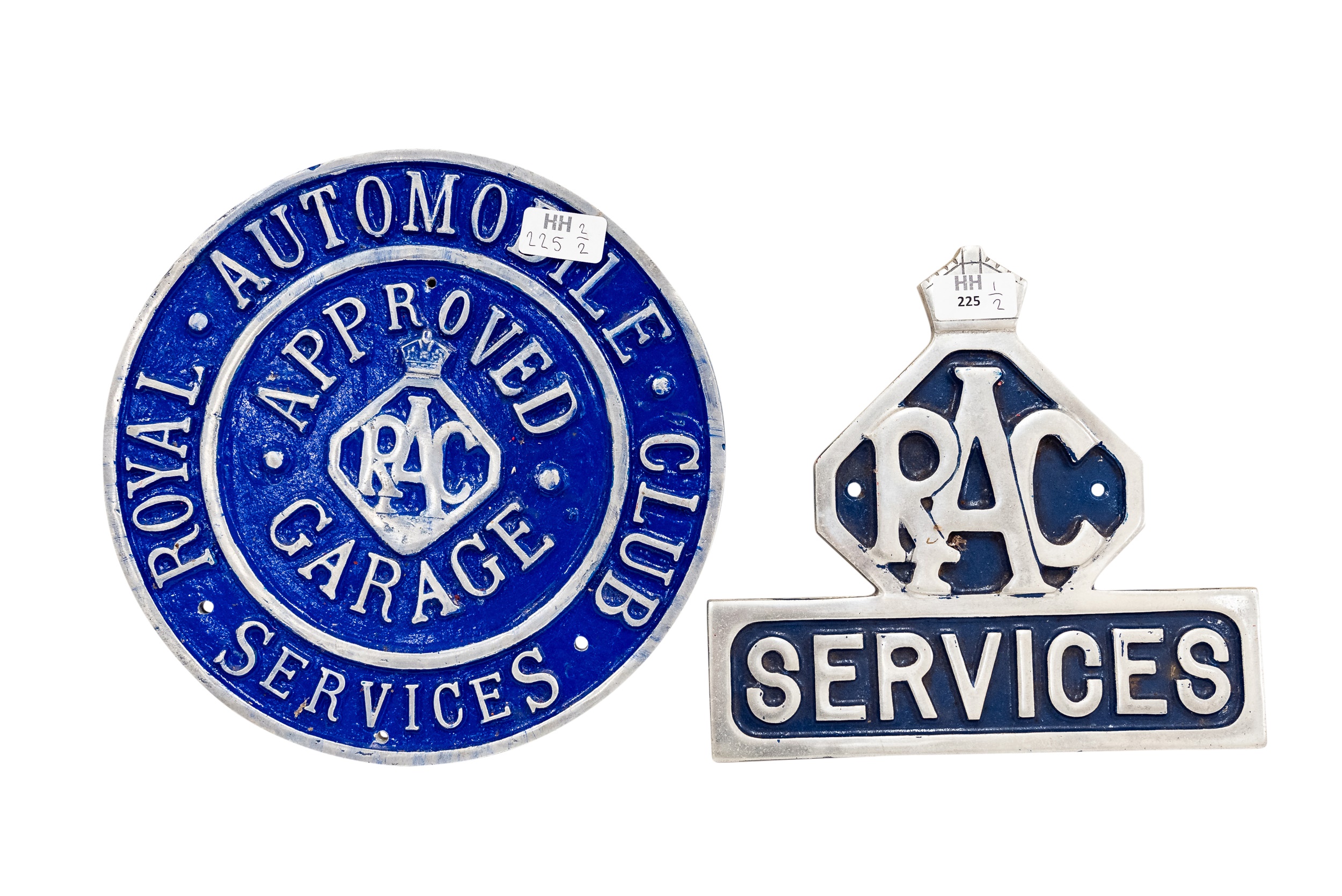 Lot 225 - Two RAC Garage Signs