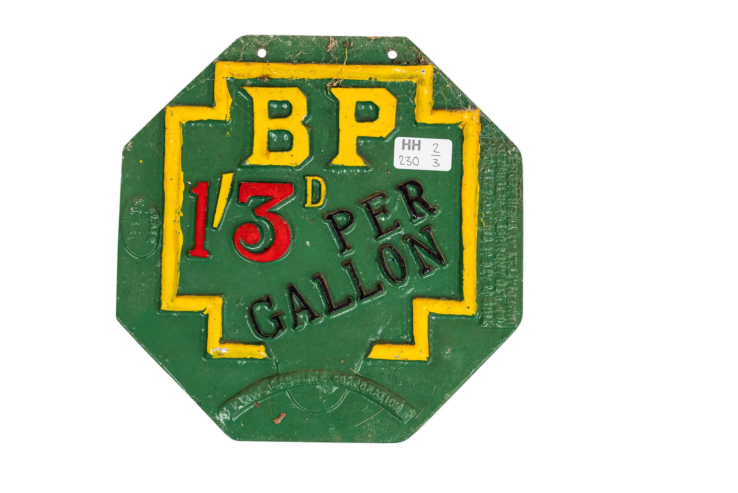 Lot 230 - Three BP Cast Garage Signs
