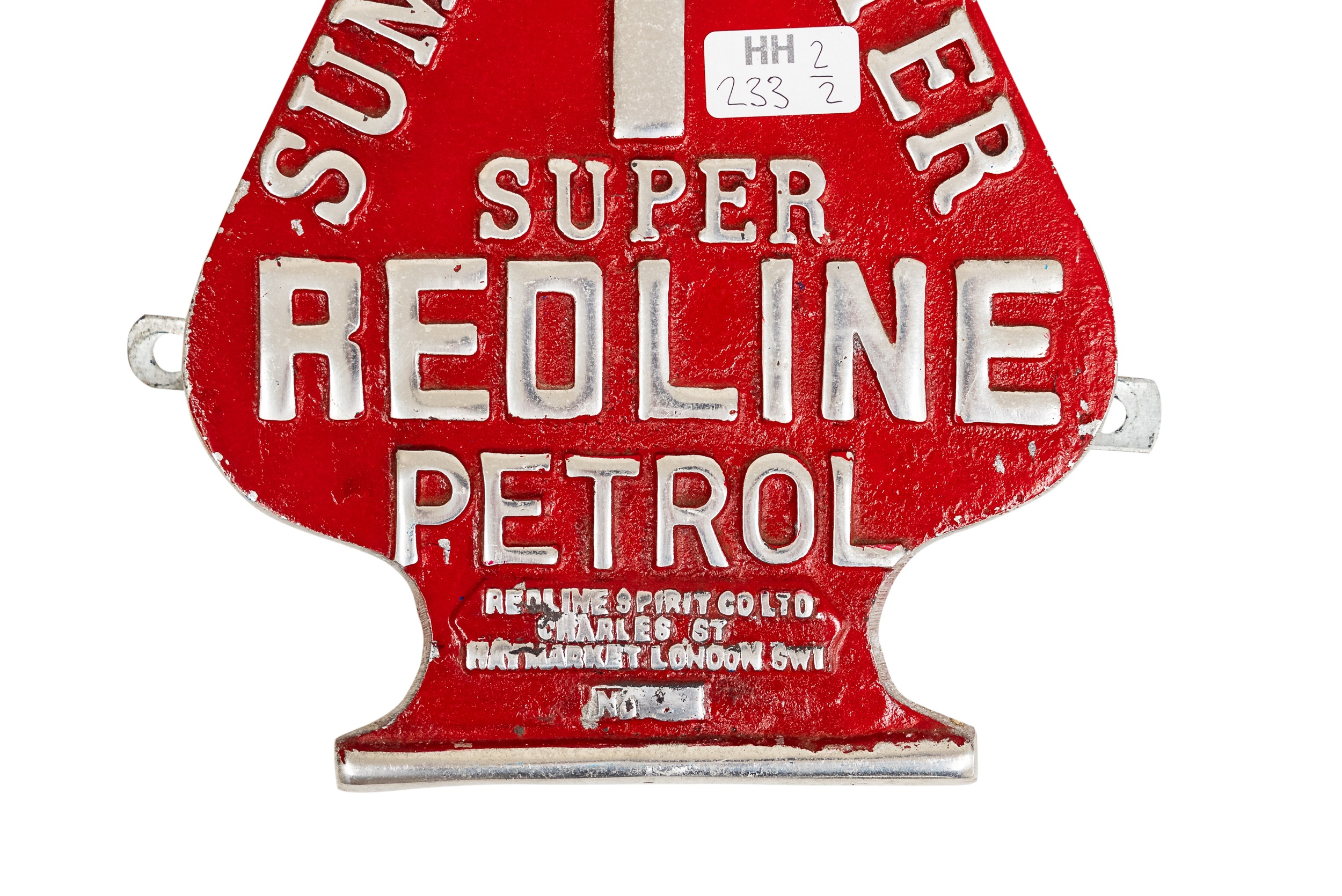 Lot 233 - Two Redline Cast Petrol Pump Signs