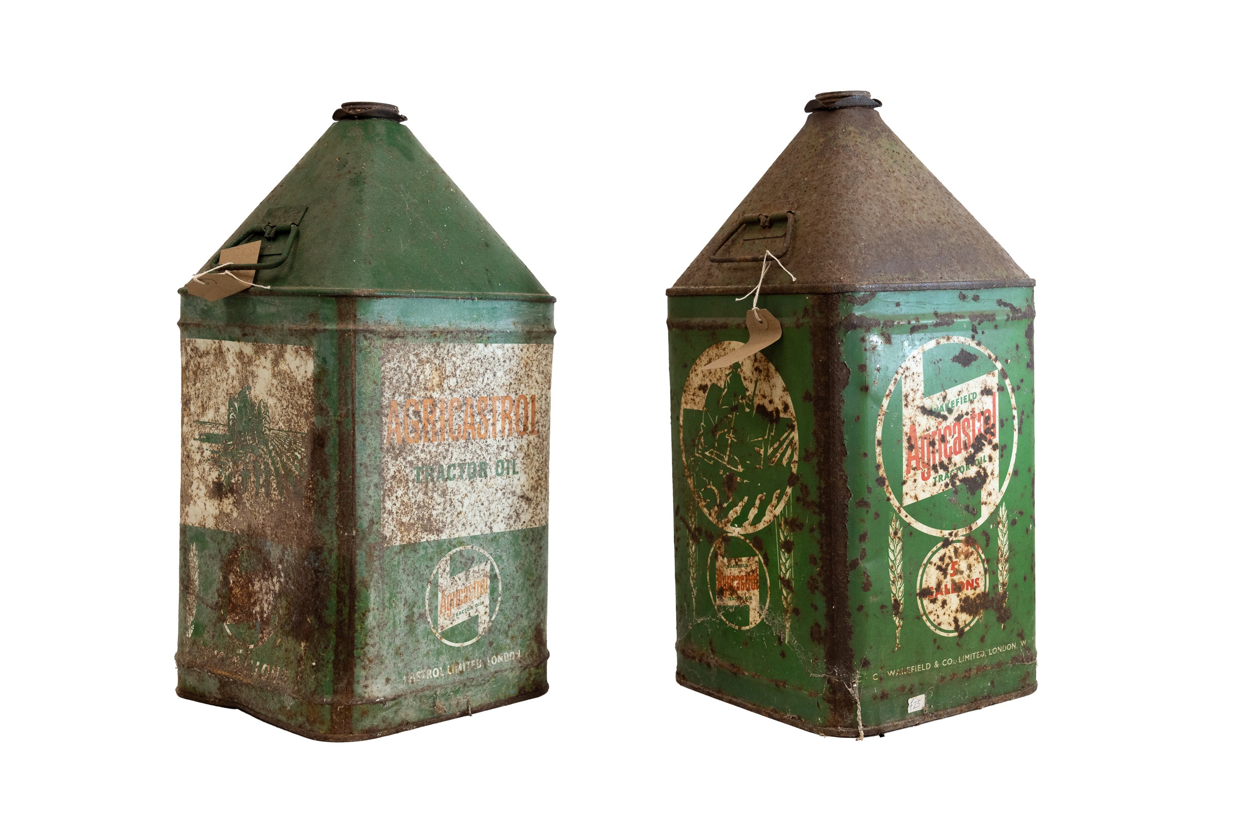 Lot 243 - Two Agri-Castrol 5-Gallon Pyramid Cans