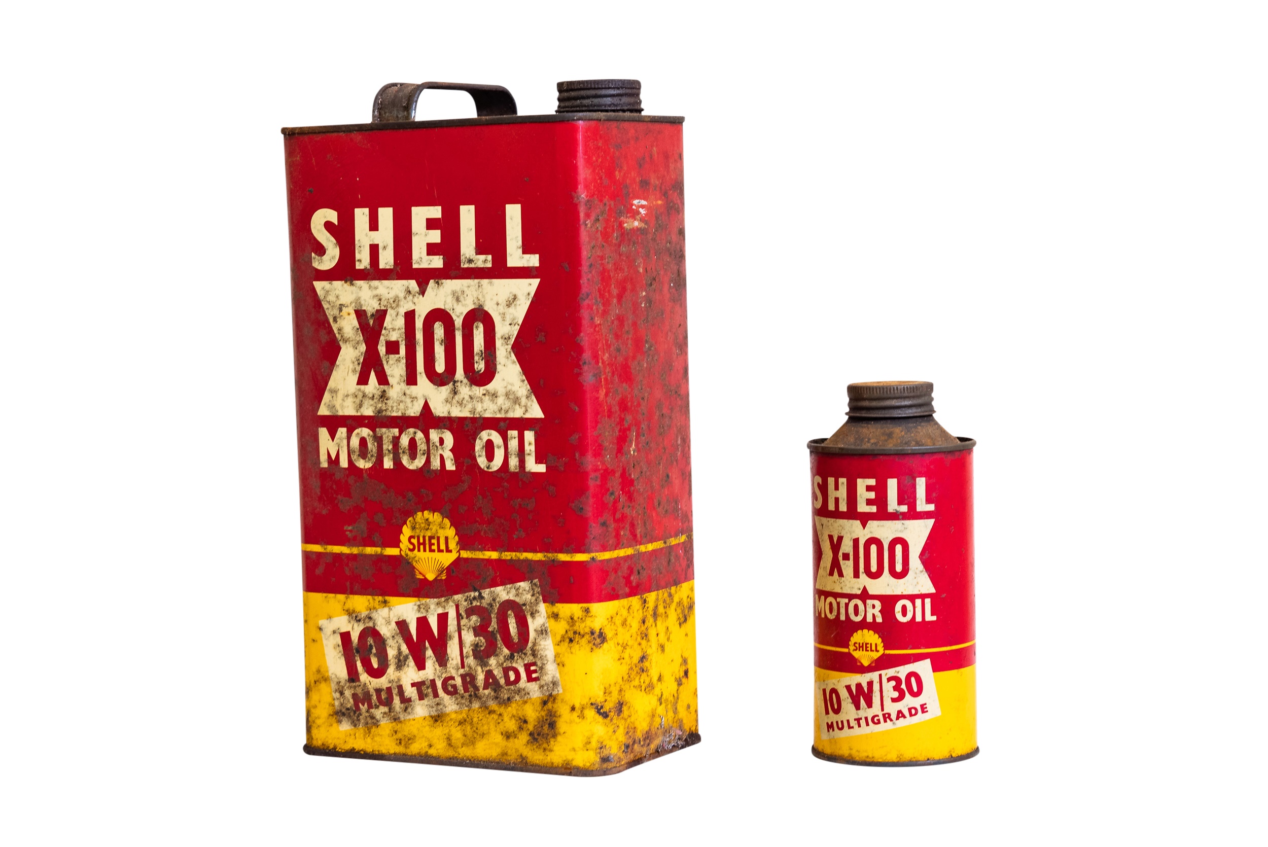 Lot 274 - Two Shell X-100 Motor Oil Cans