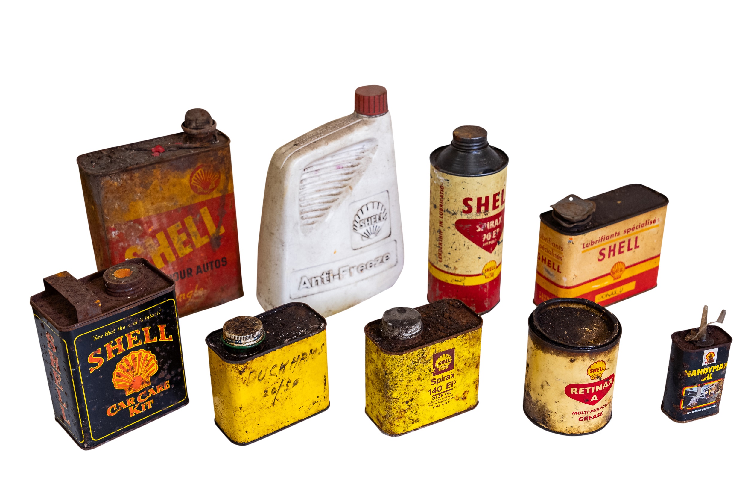 Lot 275 - Six Shell Oil Cans