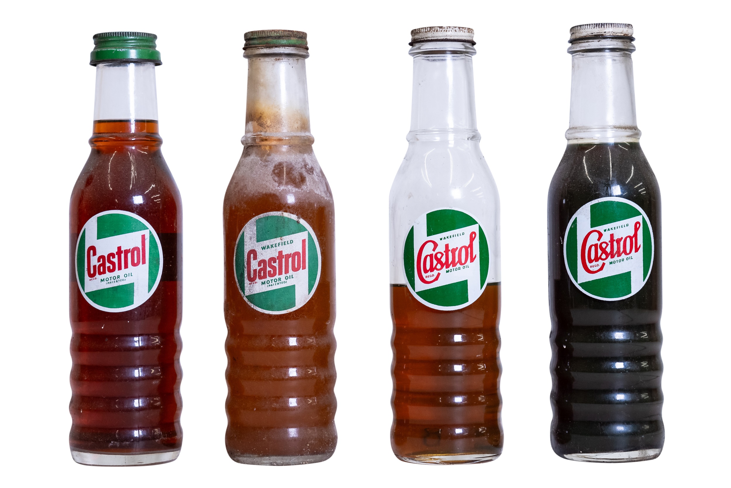 Lot 298 - Four Castrol Glass Oil Bottles