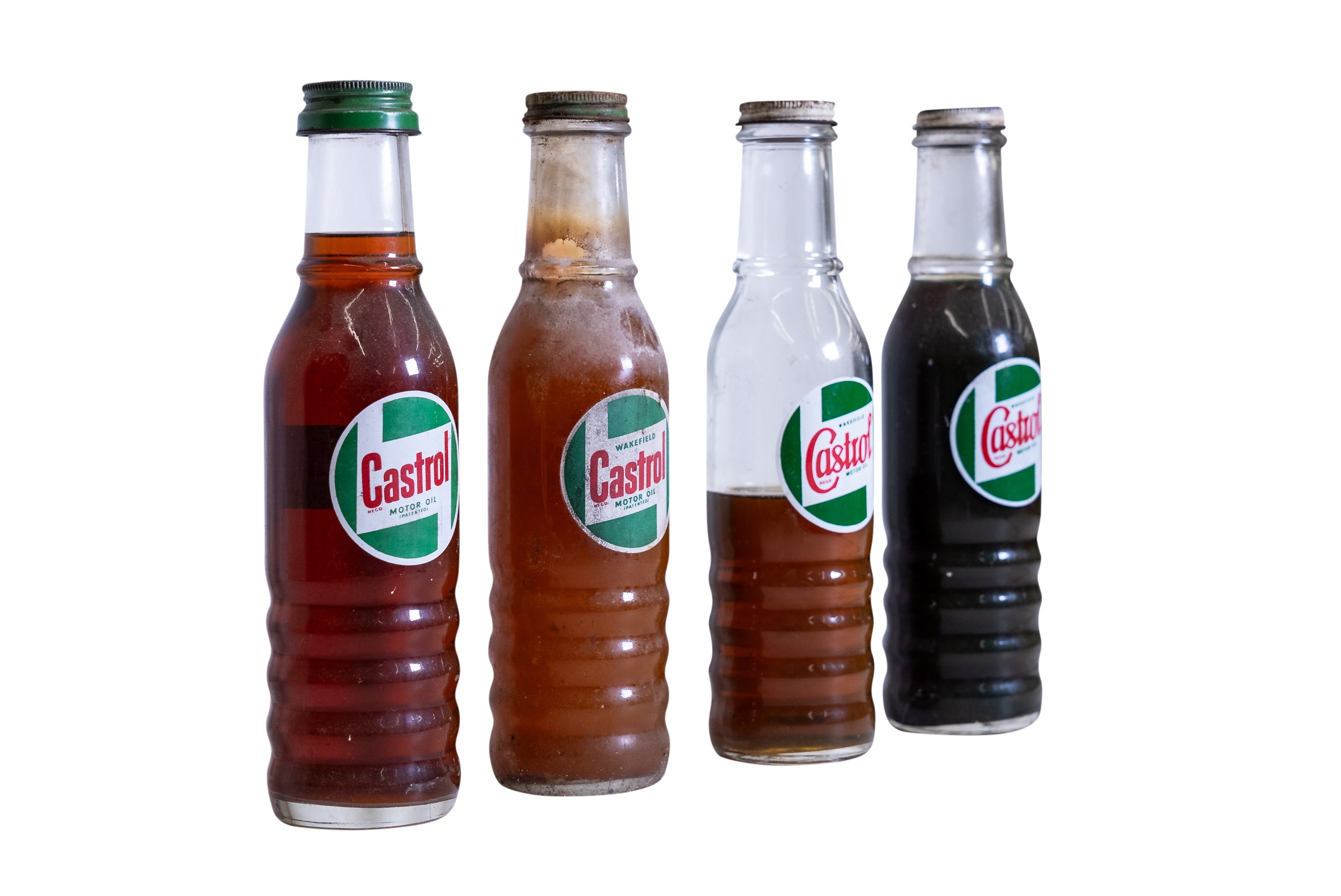 Lot 298 - Four Castrol Glass Oil Bottles