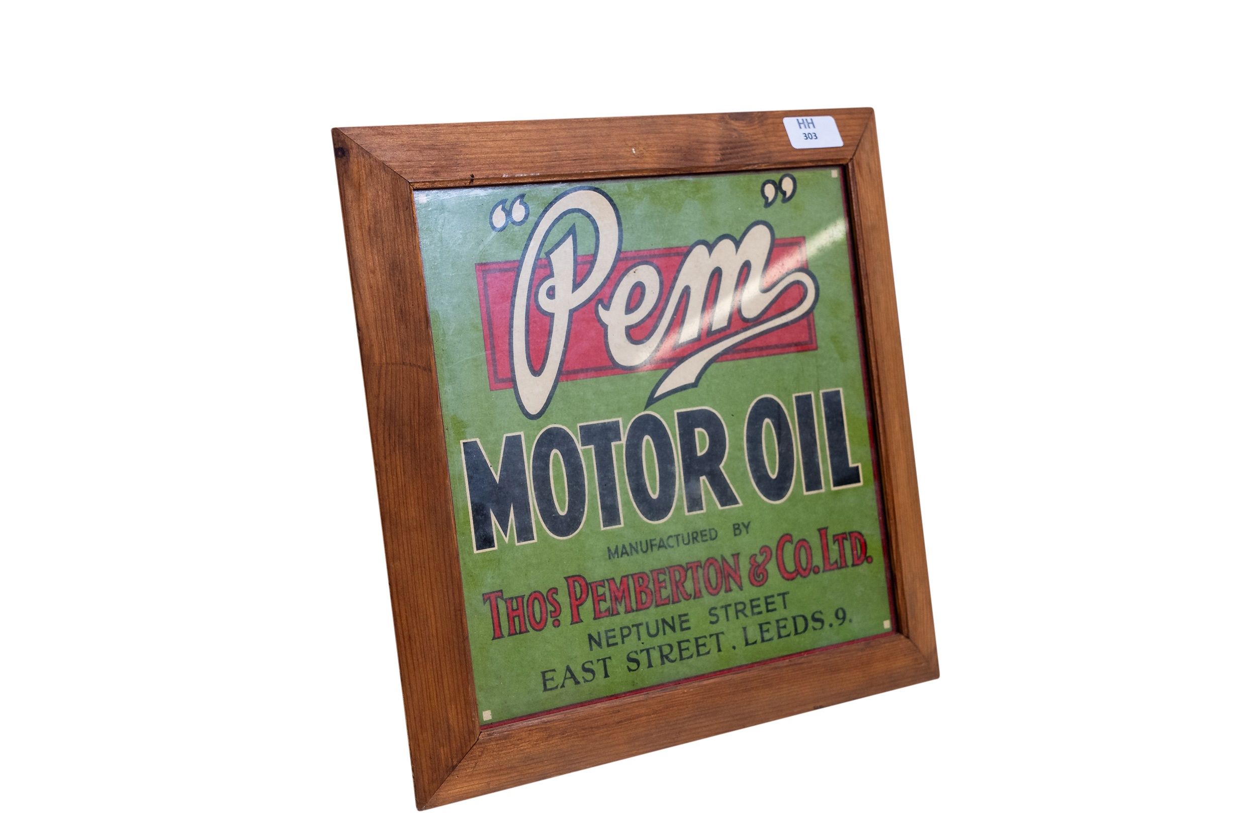 Lot 303 - Pem Motor Oil Advertising Poster