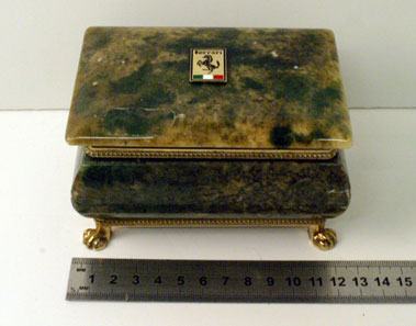 Lot 216 - Ferrari Badged Marble Desk Top Cigarette Box
