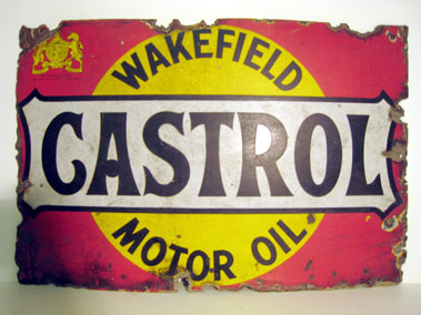 Lot 816 - Two Enamel Garage Signs