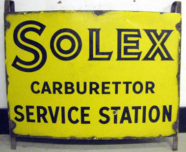 Lot 831 - Solex Enamel Garage Sign