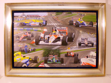 Lot 524 - F1 Montage Original Artwork By Andrew Kitson