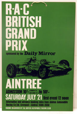 Lot 555 - Aintree Rac British Gp Original Race